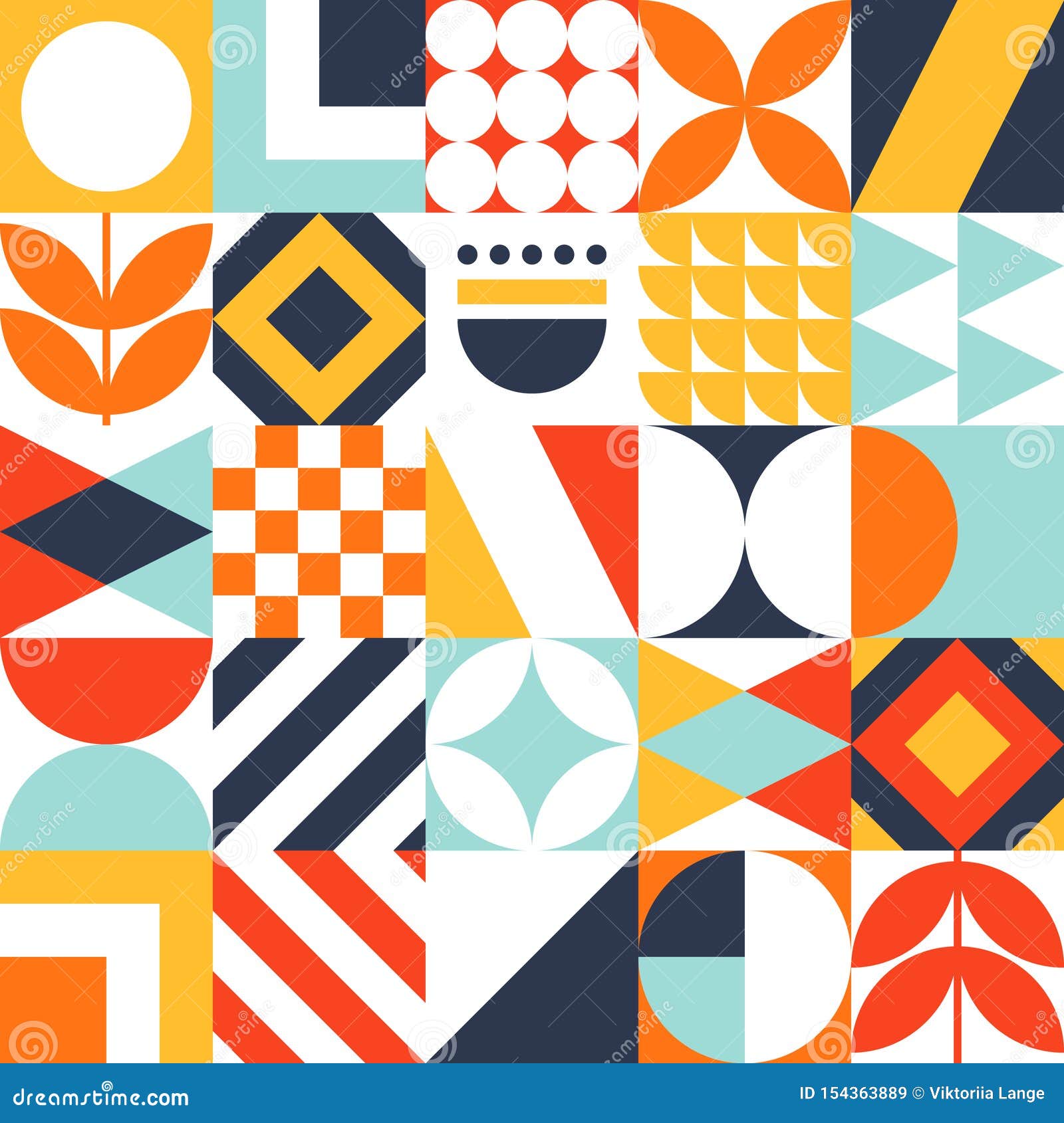 Bauhaus Pattern Background, Vector Abstract Geometric Black And White ...