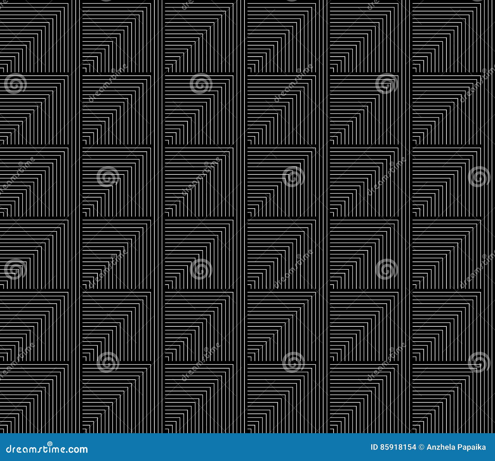 Abstract Seamless Black and White Lines and Squares and Cubes Stock ...