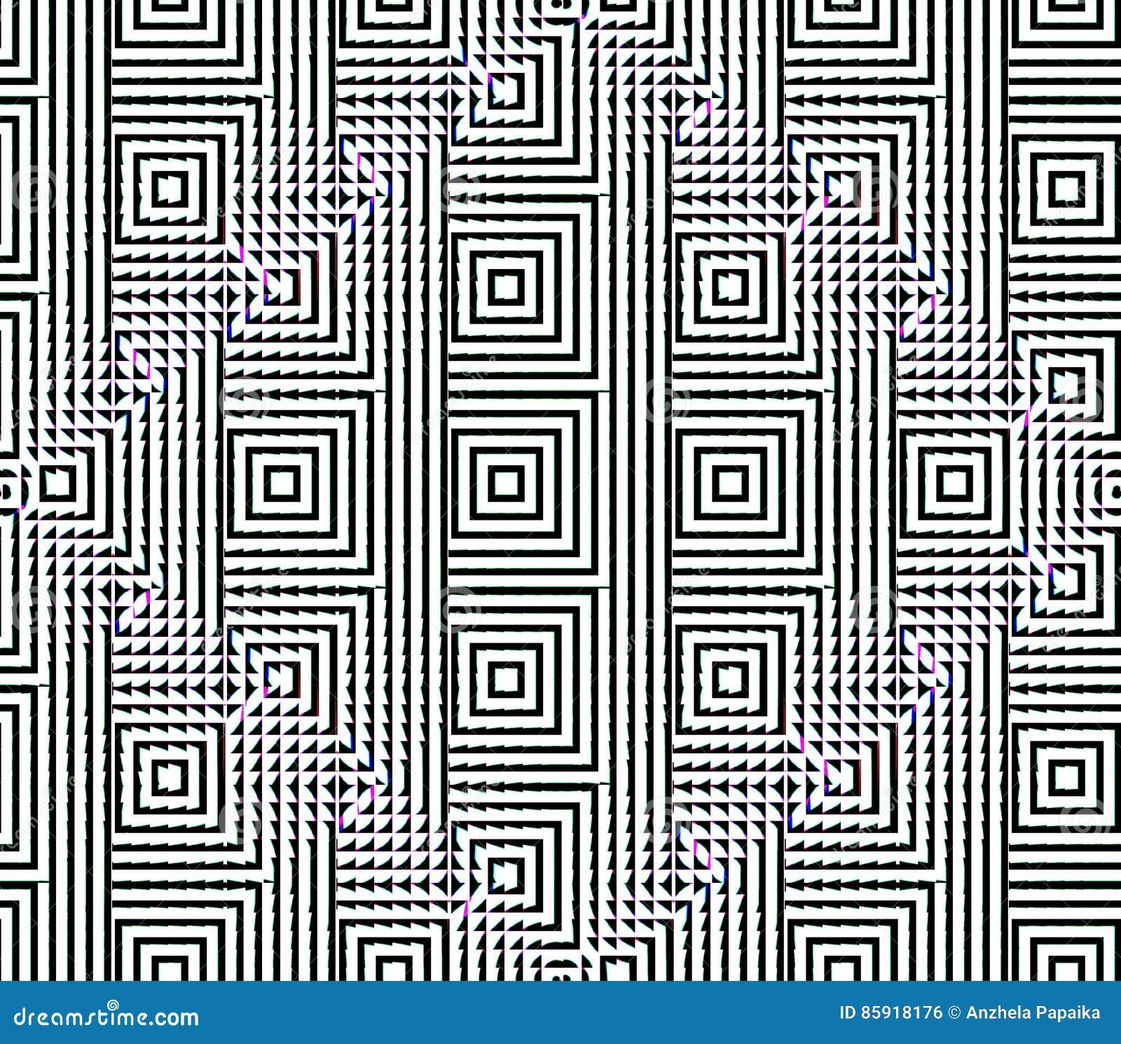 Abstract Seamless Black and White Lines and Squares and Cubes Stock ...