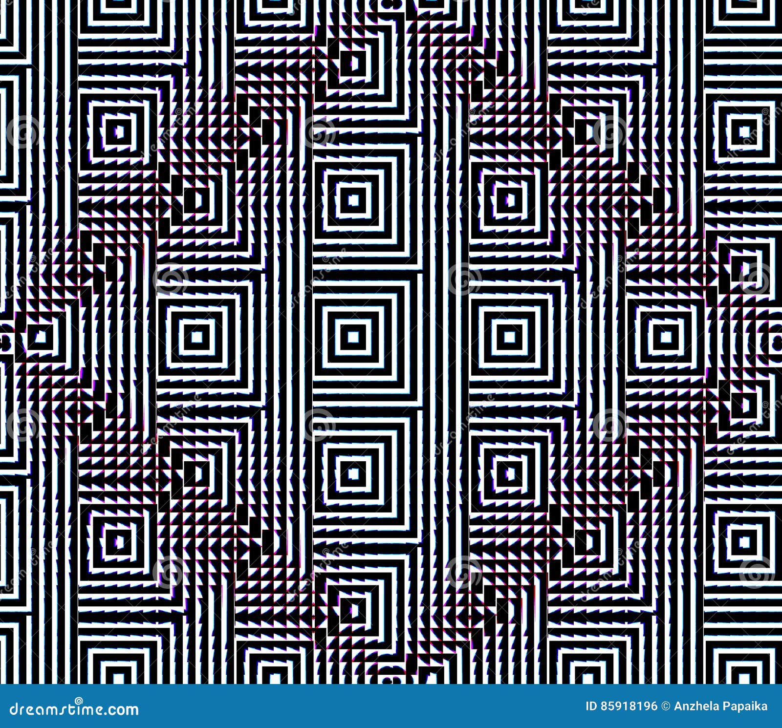 Abstract Seamless Black and White Lines and Squares and Cubes Stock ...