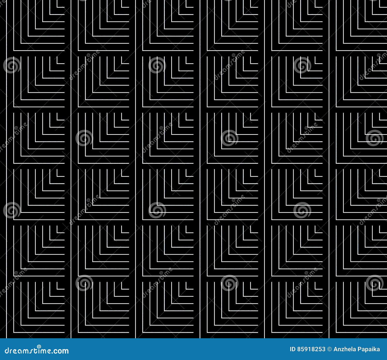 Abstract Seamless Black and White Lines and Squares and Cubes Stock ...