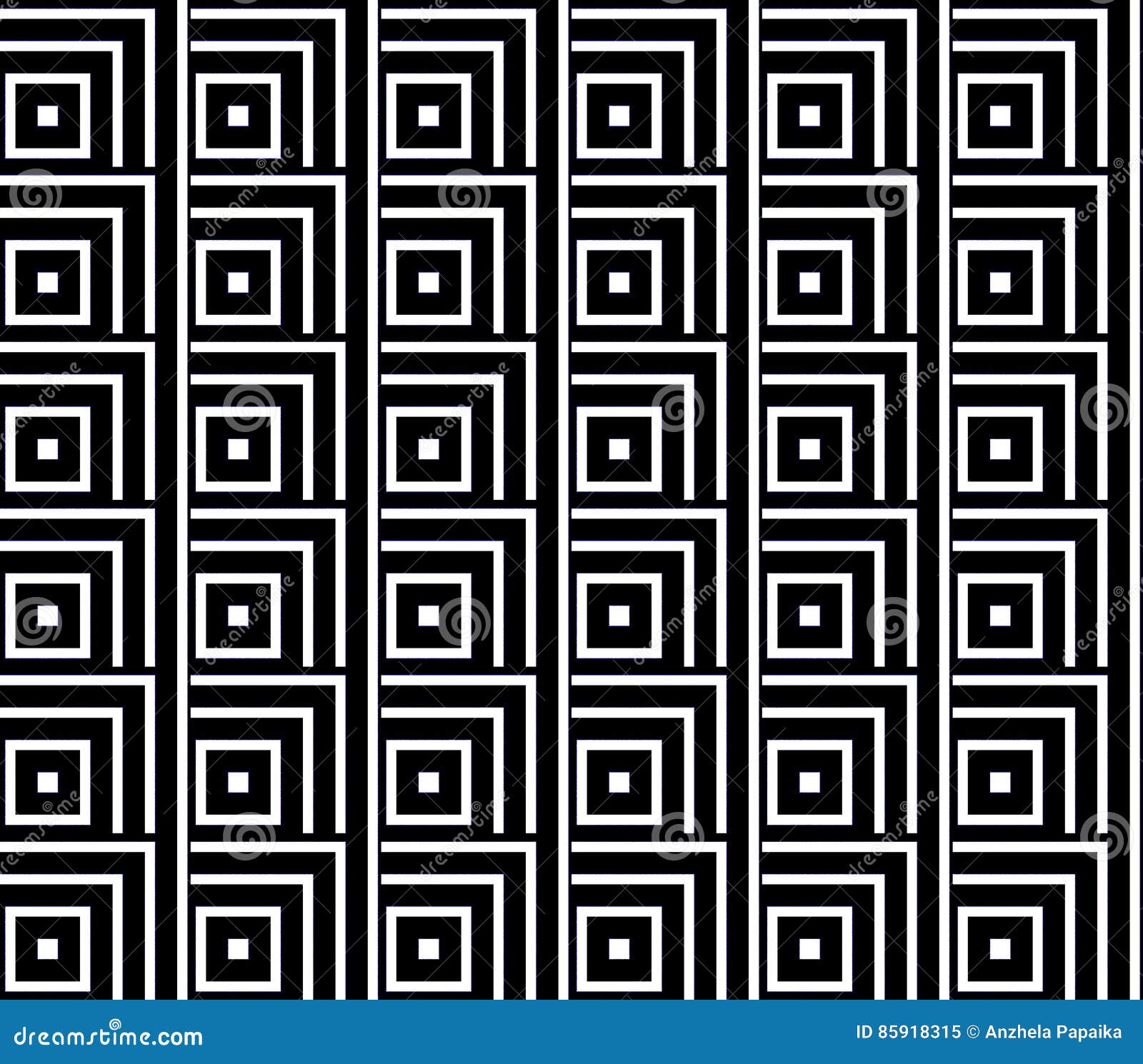 Abstract Seamless Black and White Lines and Squares and Cubes Stock ...