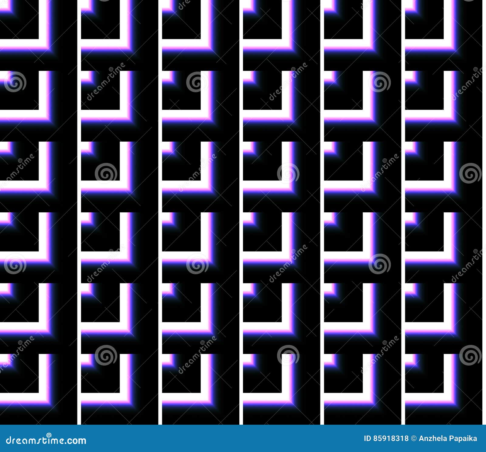 Abstract Seamless Black and White Lines and Squares and Cubes Stock ...