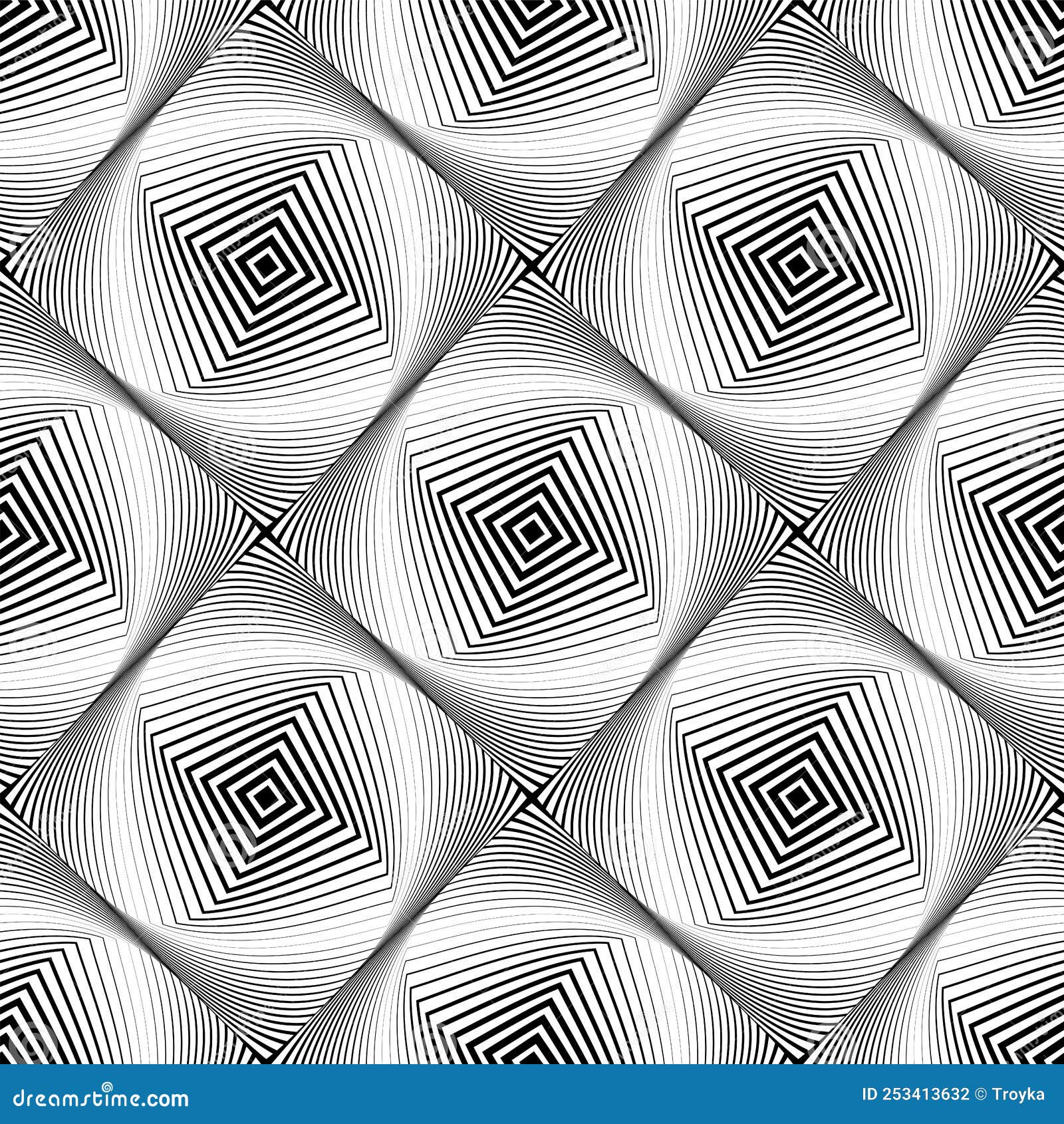 Abstract Seamless Checked Op Art Pattern. Lines Texture Stock Vector ...