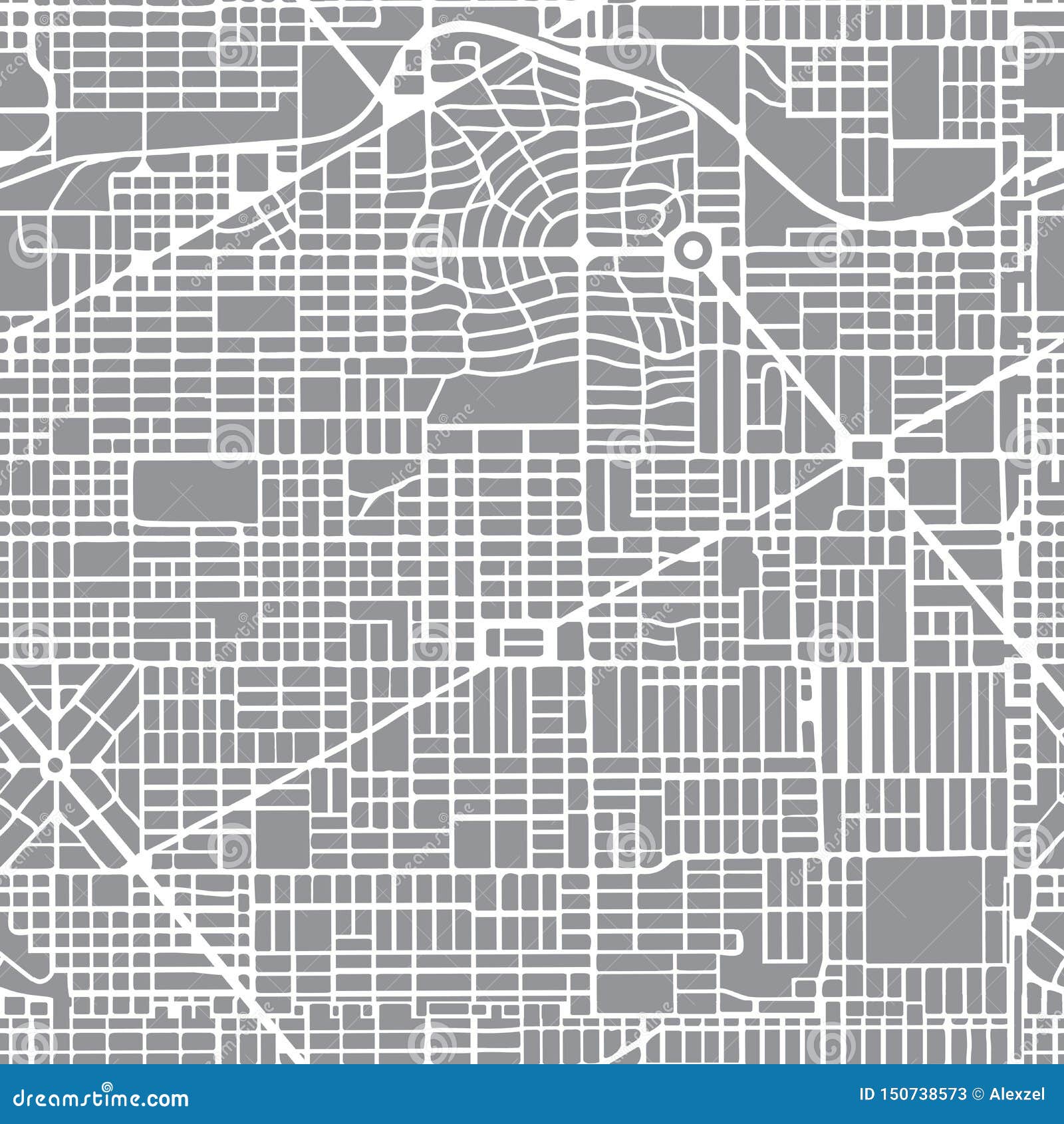 Abstract Seamless City Plan Stock Vector - Illustration of landscape ...