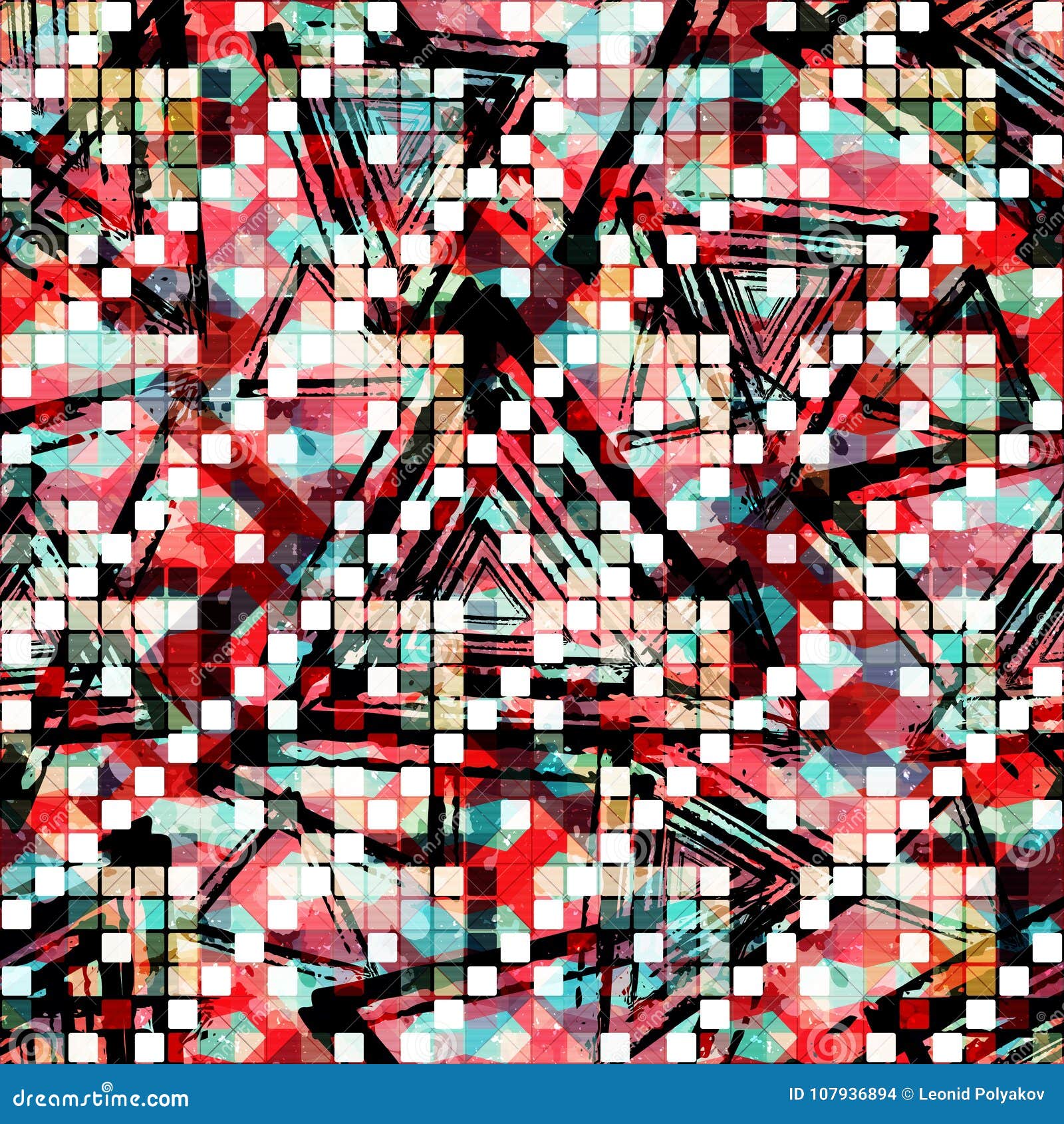 Abstract Seamless Color Pattern in Graffiti Style. Quality Vector ...
