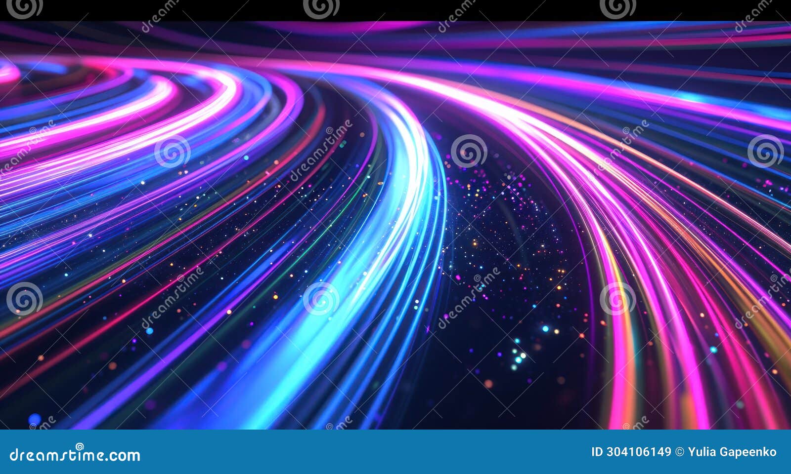 An Abstract Seamless Colored Light Trail with Black Lines Stock Image ...