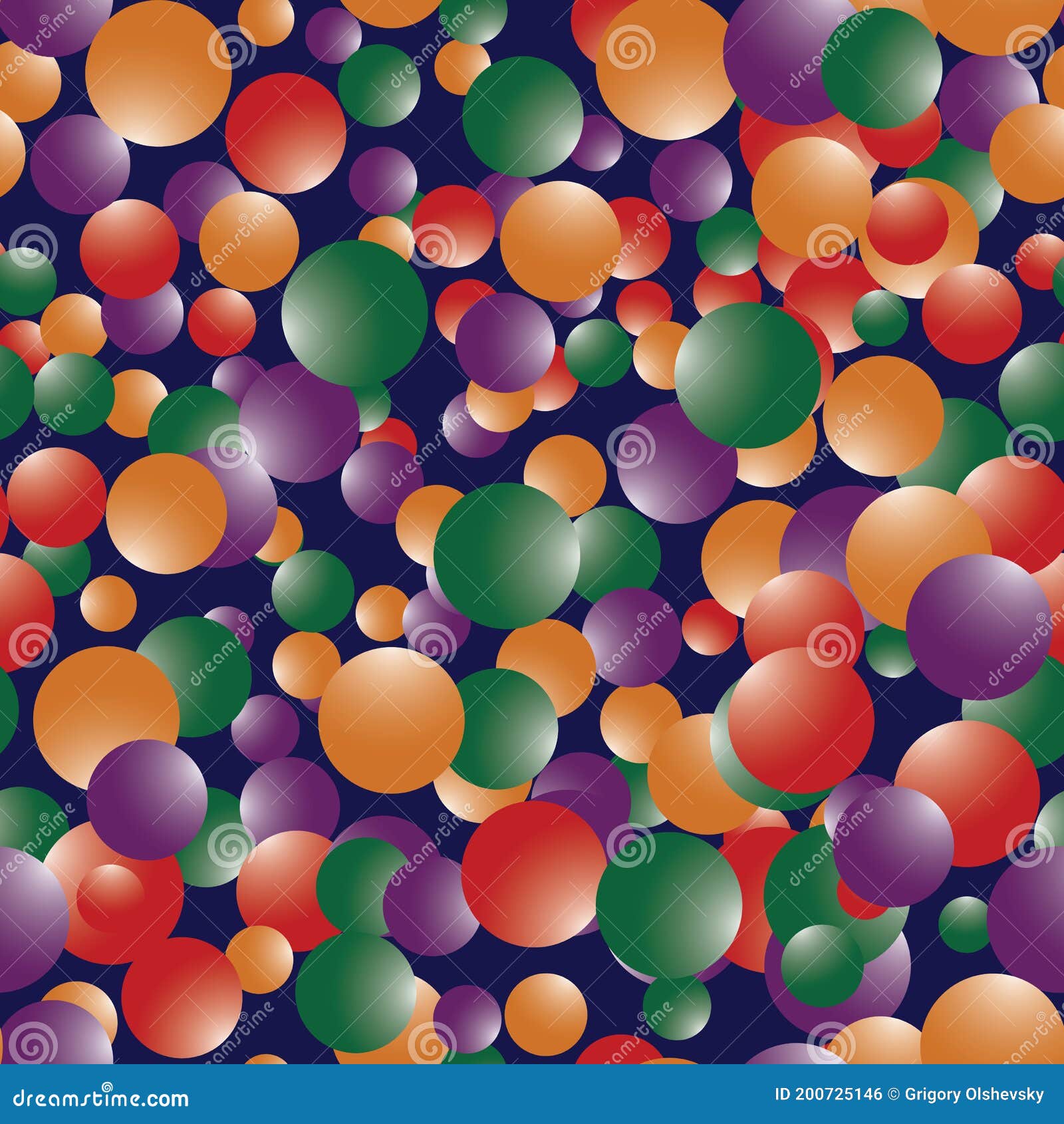 Abstract Seamless Colorful Background with Spheres Stock Vector ...