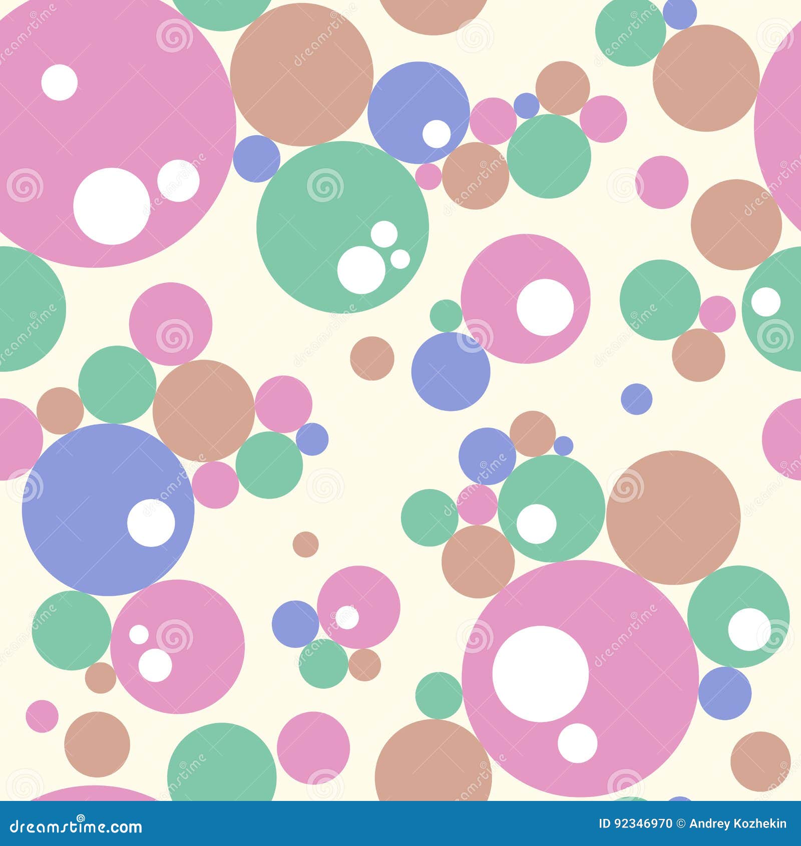 Abstract Seamless Colorful Bubbles Pattern. Stock Vector - Illustration ...