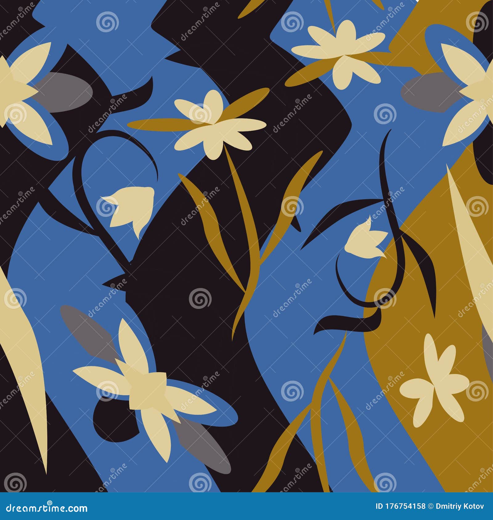 Abstract Seamless Colourful Pattern Exotic Shapes Backgrounds Stock ...