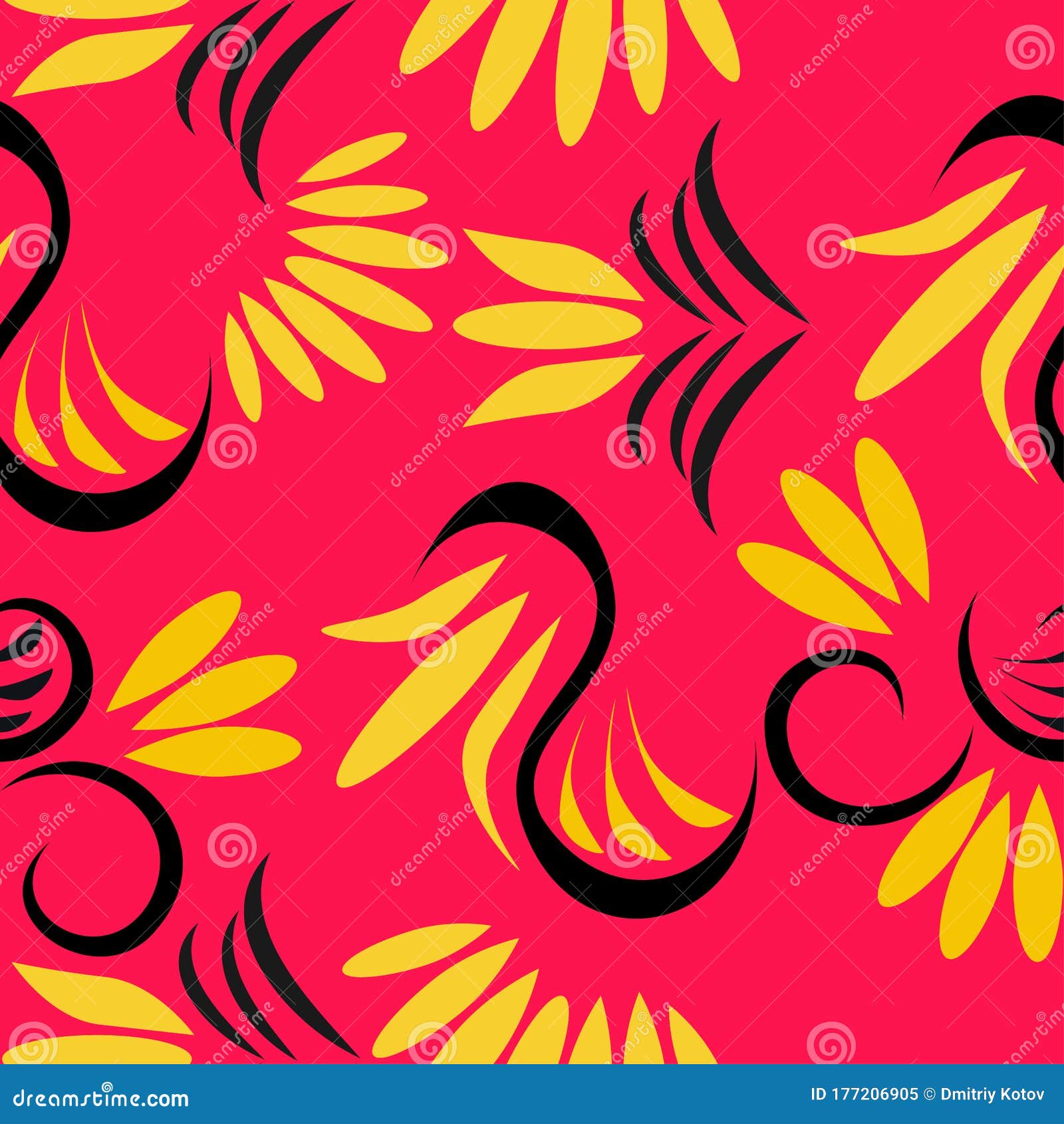 Abstract Seamless Colourful Pattern Exotic Shapes Backgrounds Stock ...