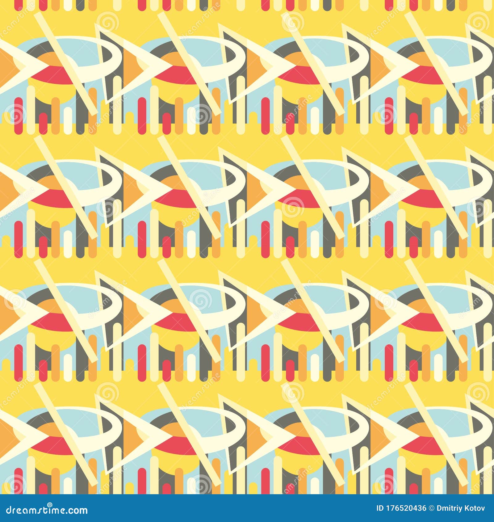 Abstract Seamless Colourful Pattern Geometric Backgrounds Vector Design ...