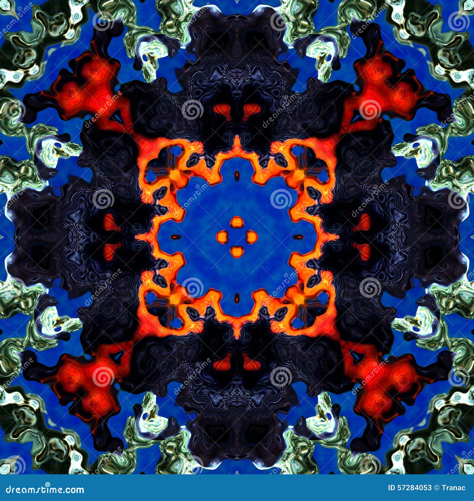 Abstract Seamless Complicated Pattern with Infernal Elements Background ...