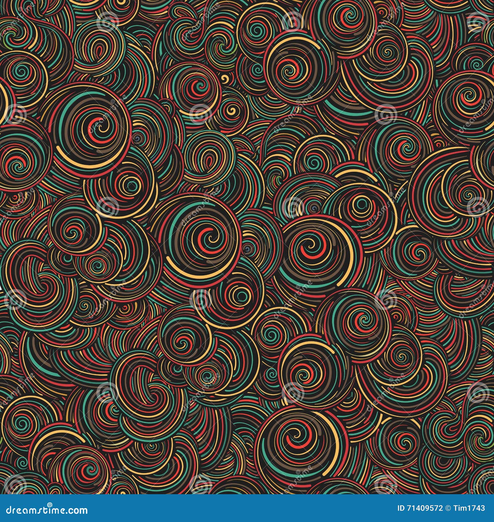 Abstract Seamless Curly Vector Background Stock Vector - Illustration ...