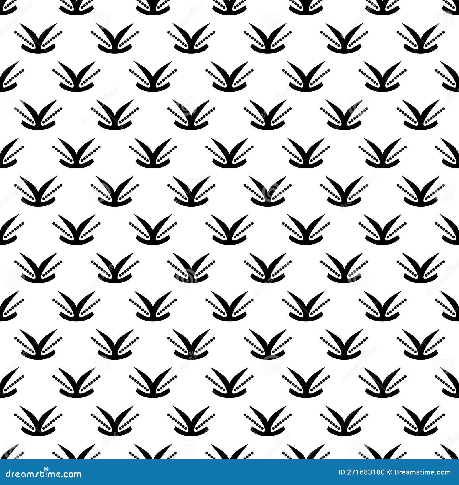 Abstract Seamless Curvy Element with Circles Repeated Design on White ...