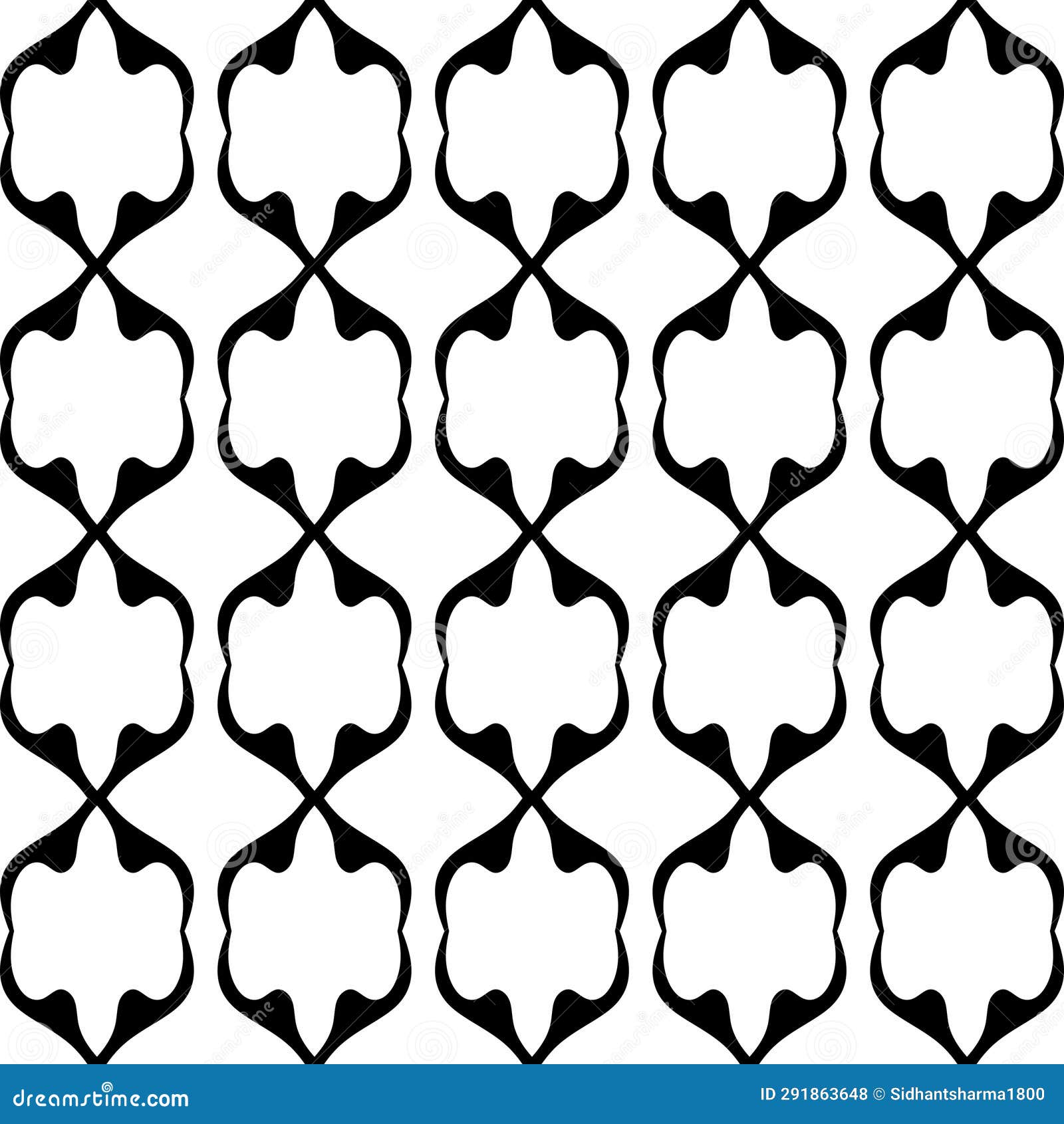 Abstract Seamless Curvy Element Fabric Textile Tile Floor Uses Repeated ...