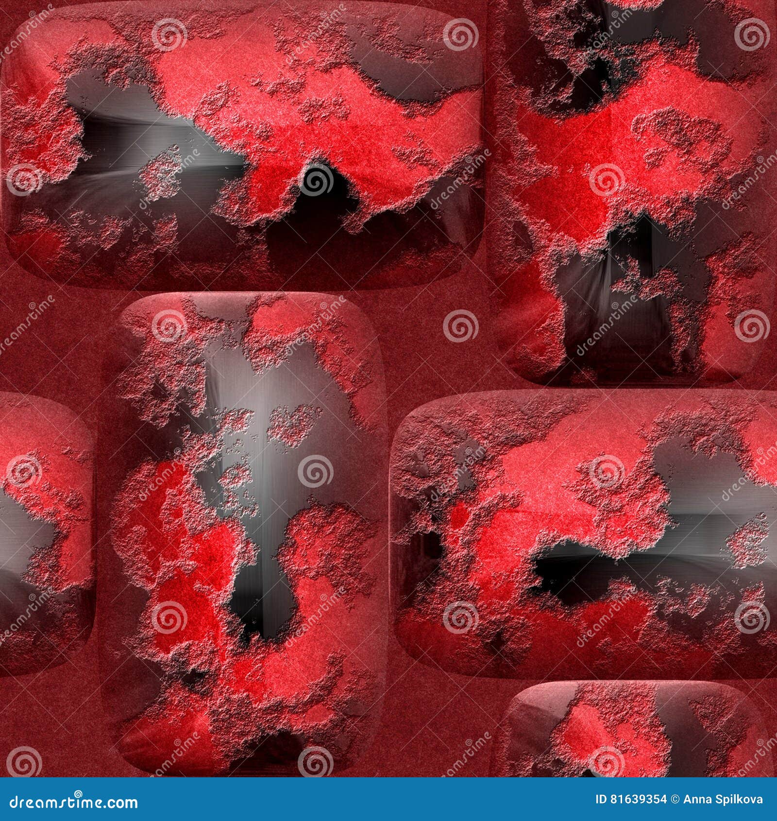 Abstract Seamless 3d Pattern of Round Red Nuggets Stock Illustration ...