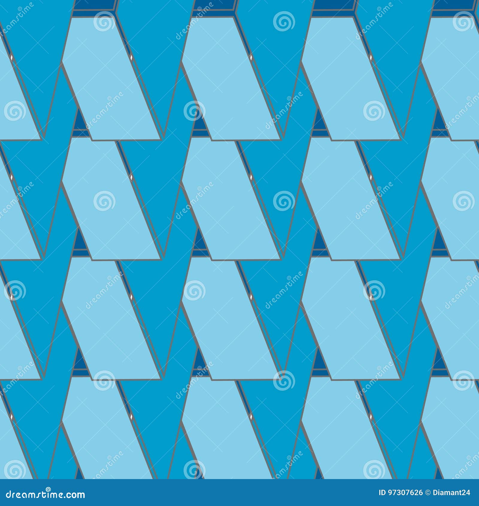 Abstract Seamless 3d Rhombus Pattern Stock Illustration - Illustration ...