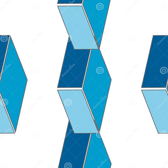 Abstract Seamless 3d Rhombus Pattern Stock Illustration - Illustration ...