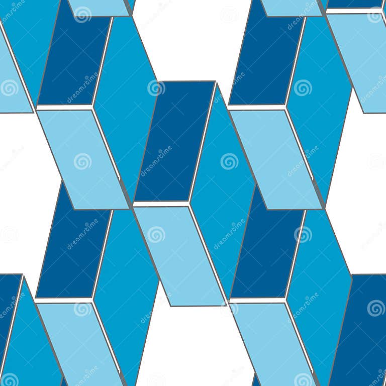 Abstract Seamless 3d Rhombus Pattern Stock Illustration - Illustration ...