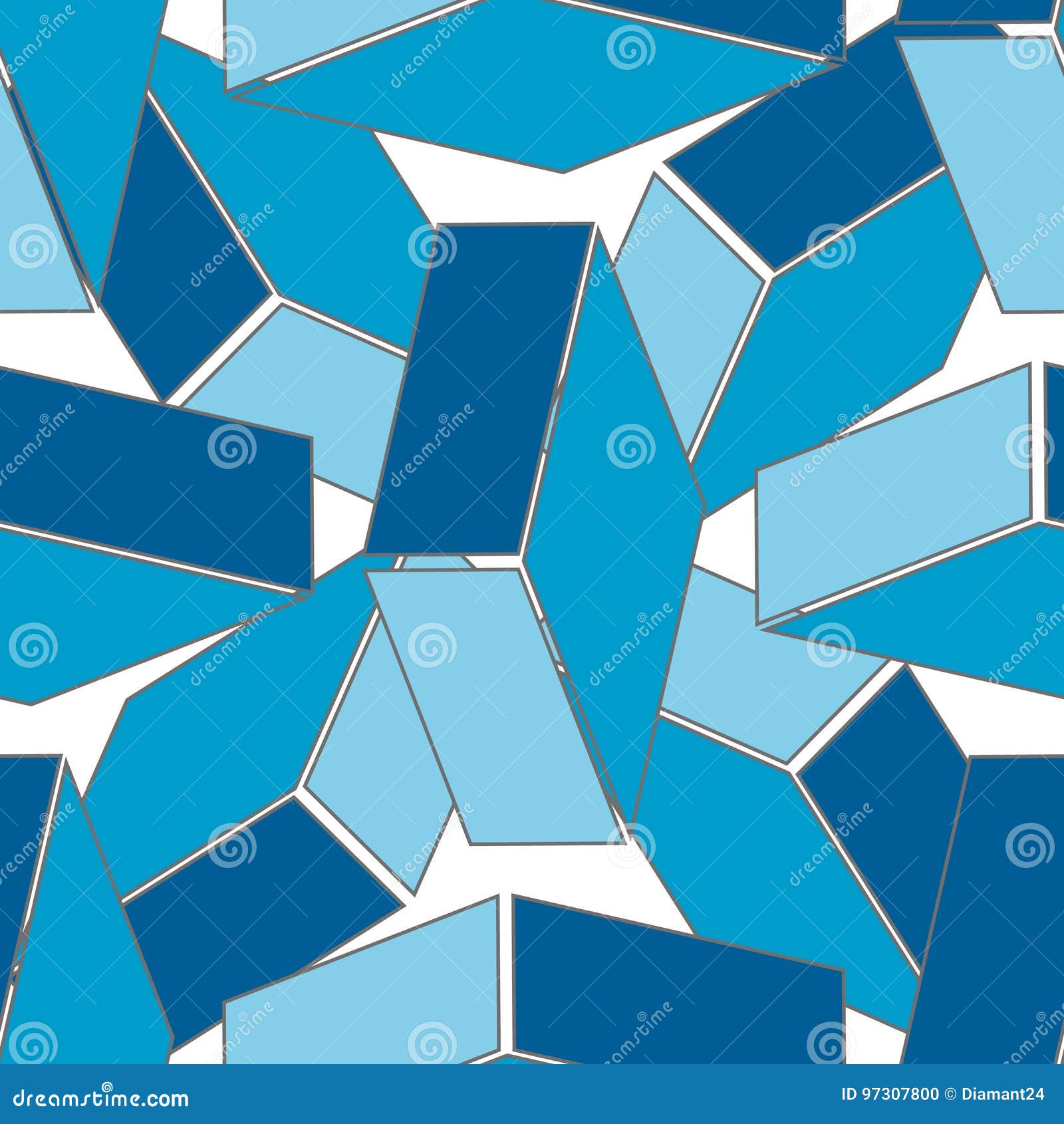 Abstract Seamless 3d Rhombus Pattern Stock Illustration - Illustration ...