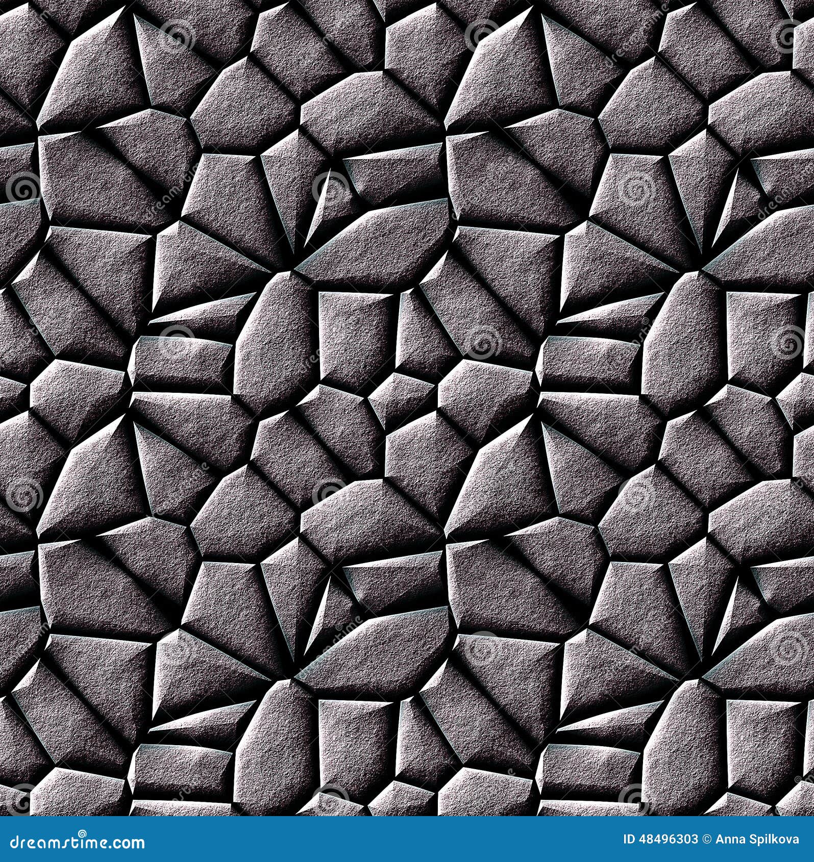 Abstract Seamless 3d Texture with Silver Stones Stock Illustration ...