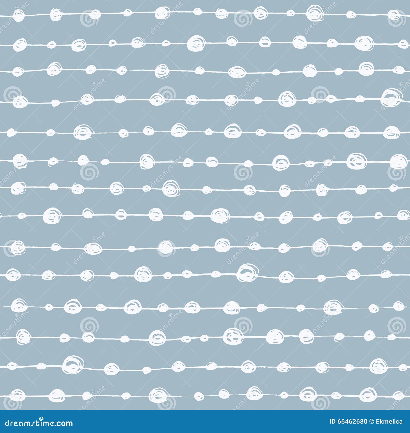 Abstract Seamless Doodle Hand-drawn Blue Pattern. Stock Vector ...