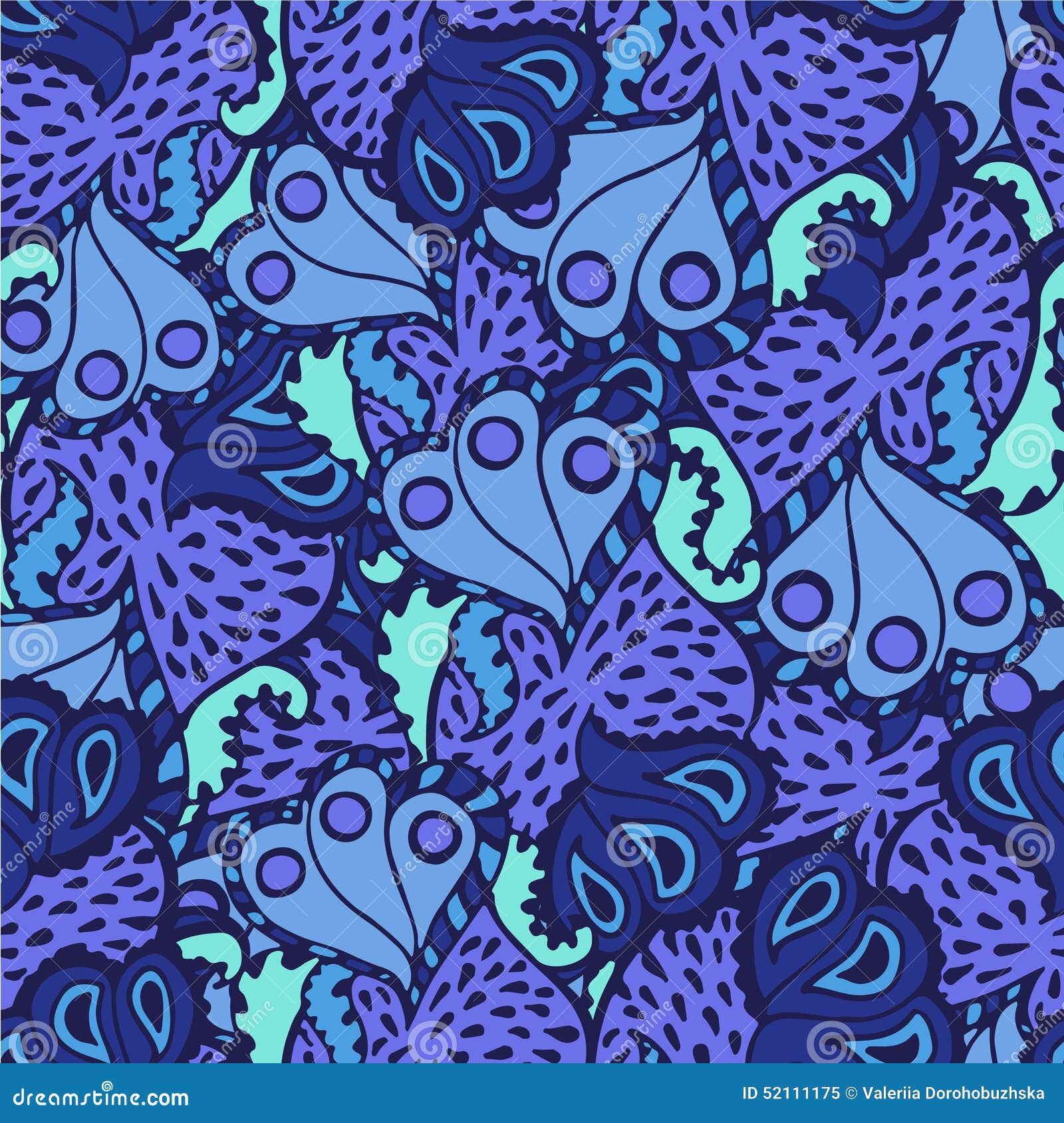 Abstract Seamless Doodle Pattern Stock Vector - Illustration of modern ...