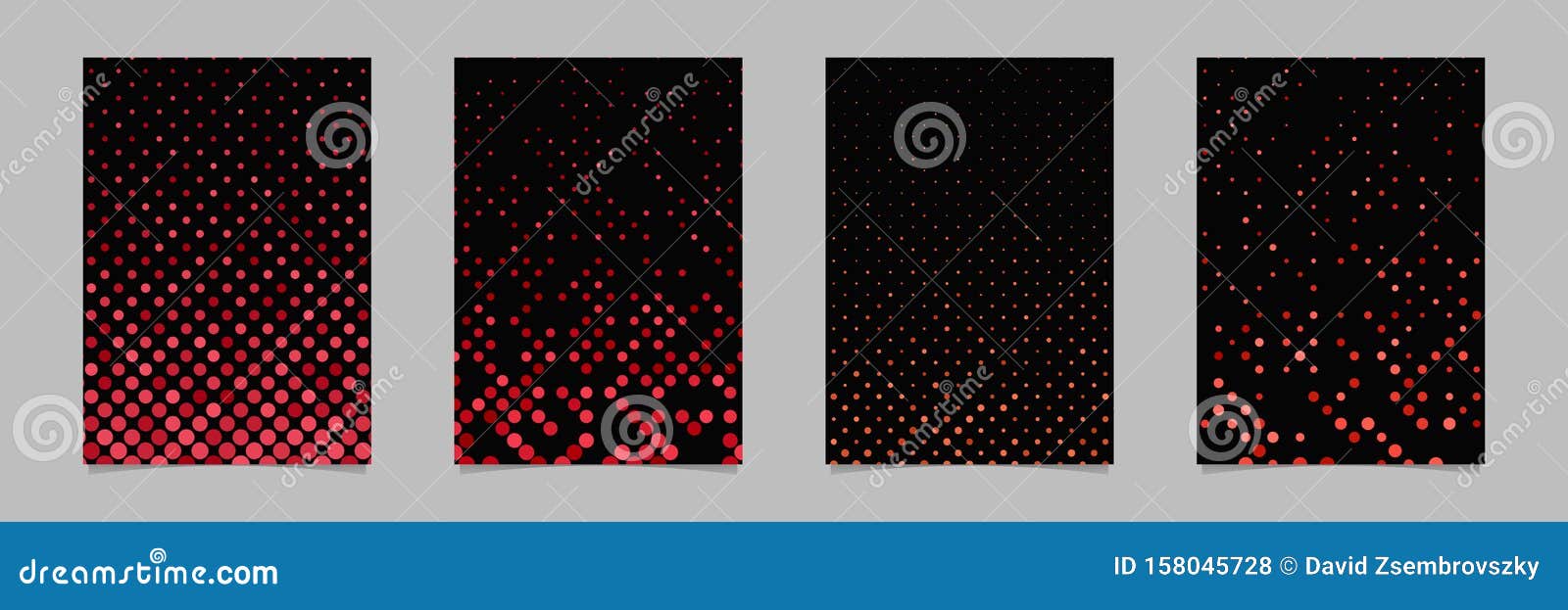 Abstract Seamless Dot Pattern Page Template Sets Stock Vector ...
