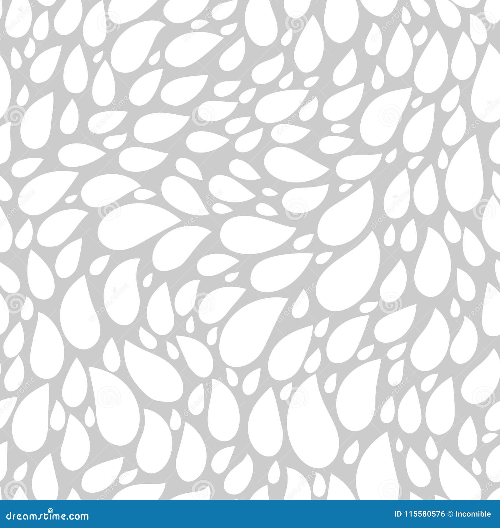 Abstract Seamless Drop Pattern. Monochrome Texture Stock Vector ...