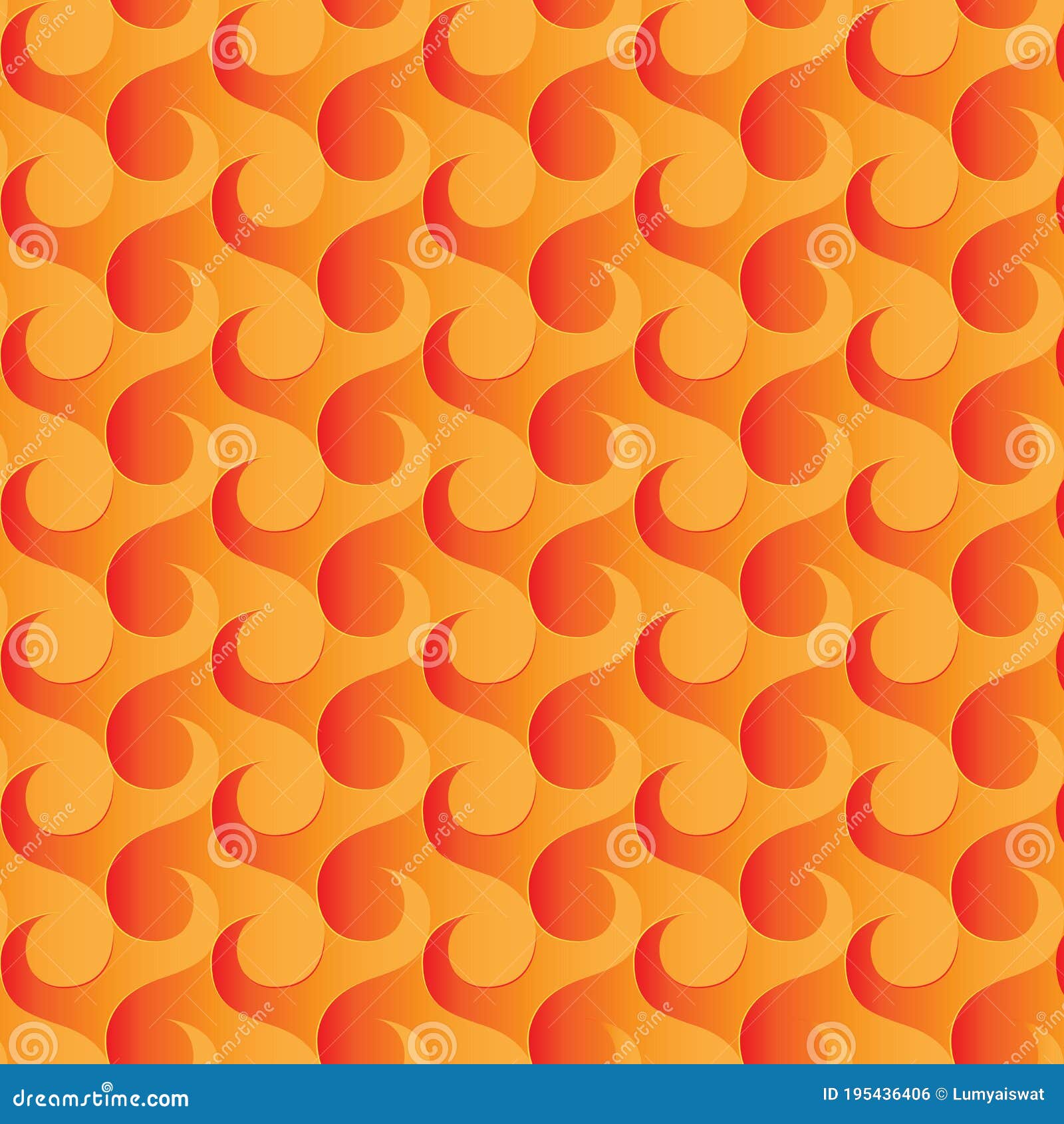 Abstract Seamless Fire Pattern Vector Stock Vector - Illustration of ...