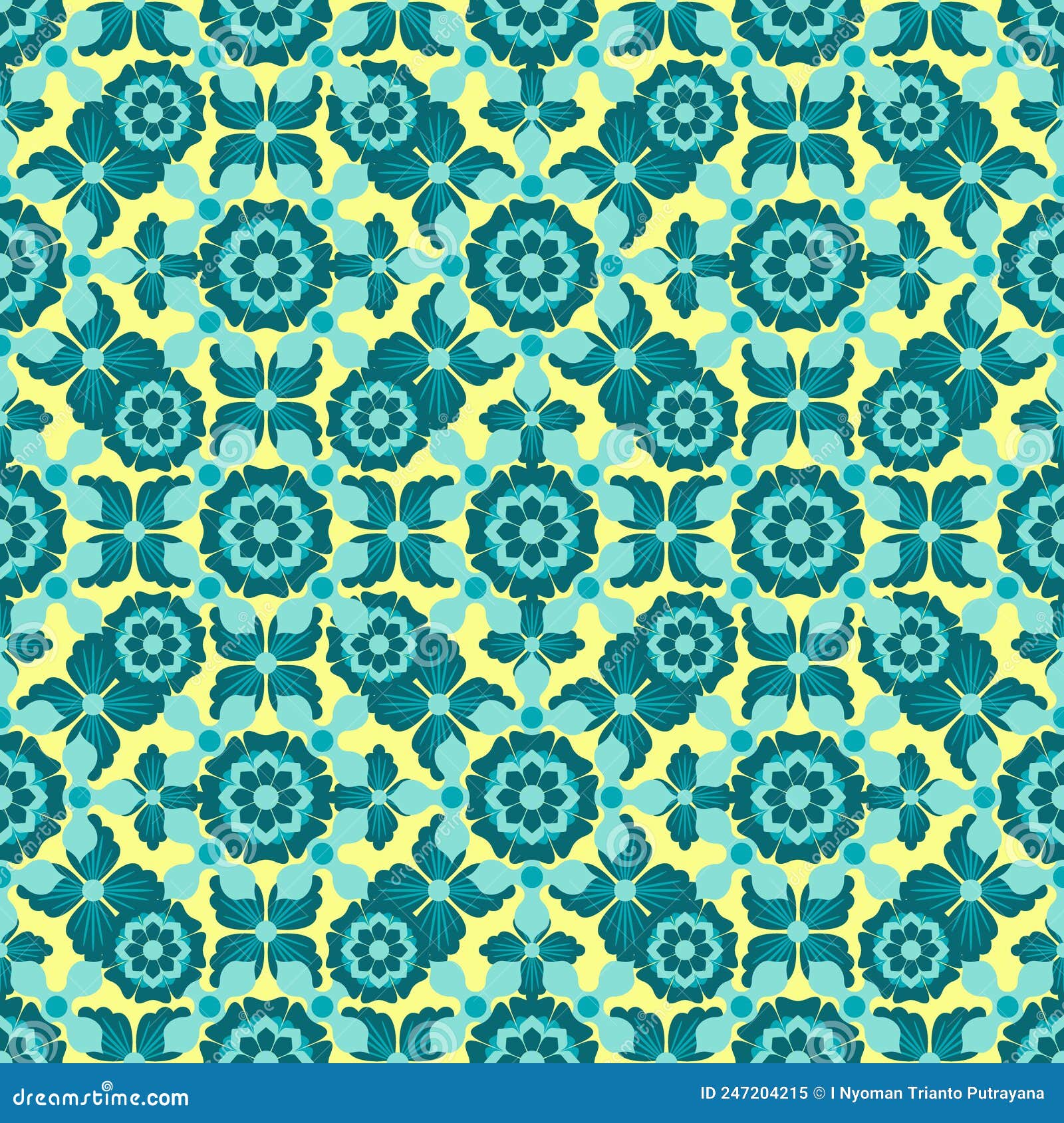 Abstract Seamless Flower Pattern. Repeat Pattern Stock Vector - Illustration of decor, design ...