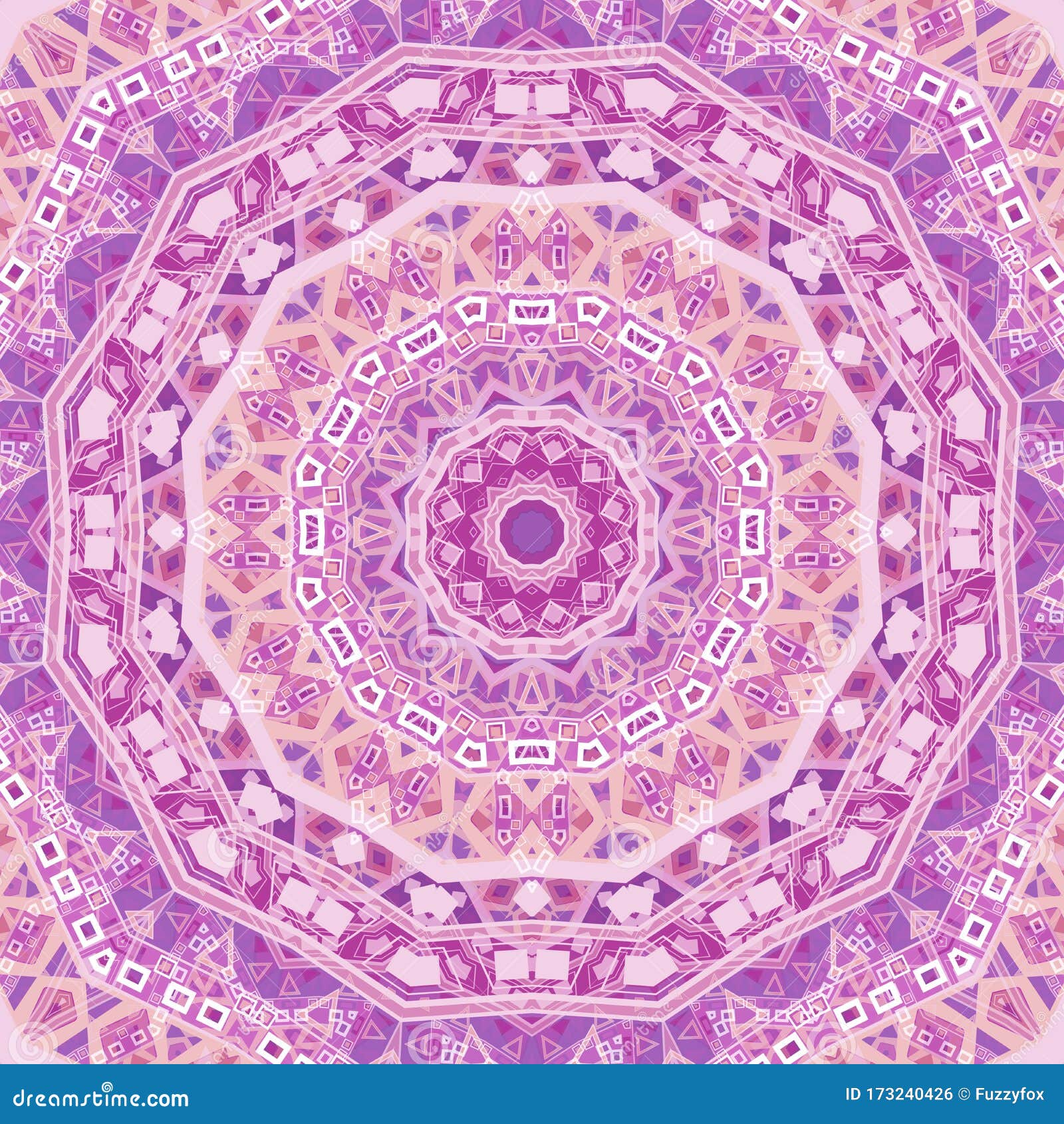 Abstract Seamless Folk Ethno Pattern Mandala Round Stock Illustration - Illustration of ...