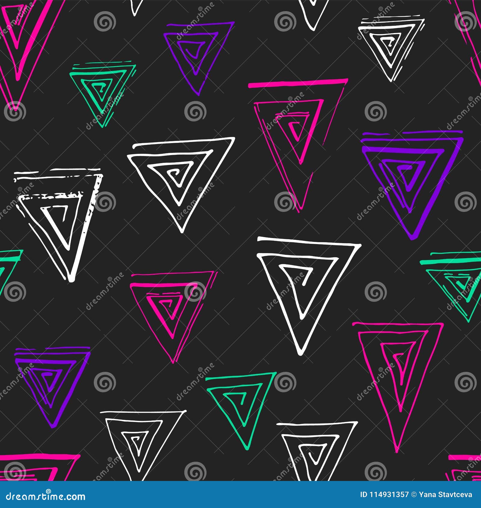 Grunge colourful geometry stock vector. Illustration of drawn - 114931357