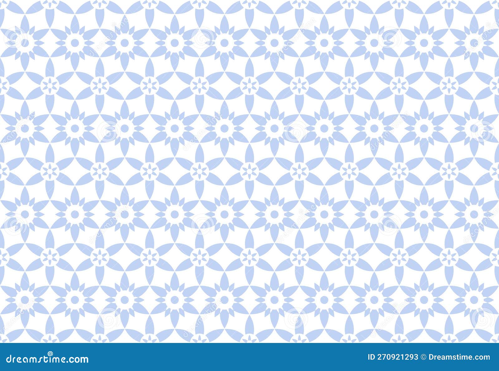 Abstract Seamless Geometric Blue Floral Pattern Stock Vector ...