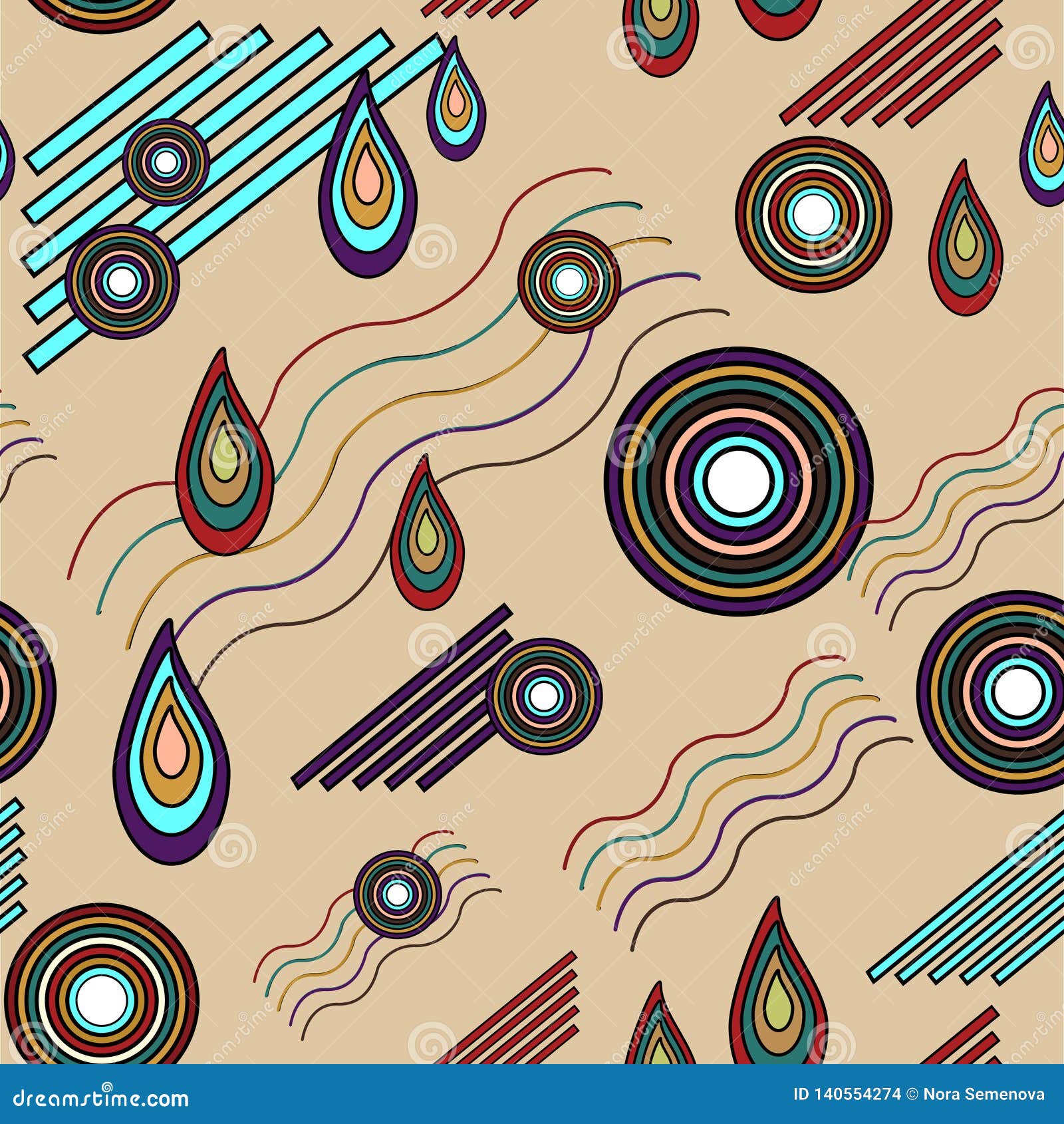 Abstract Seamless with Geometric Figures Stock Vector - Illustration of ...