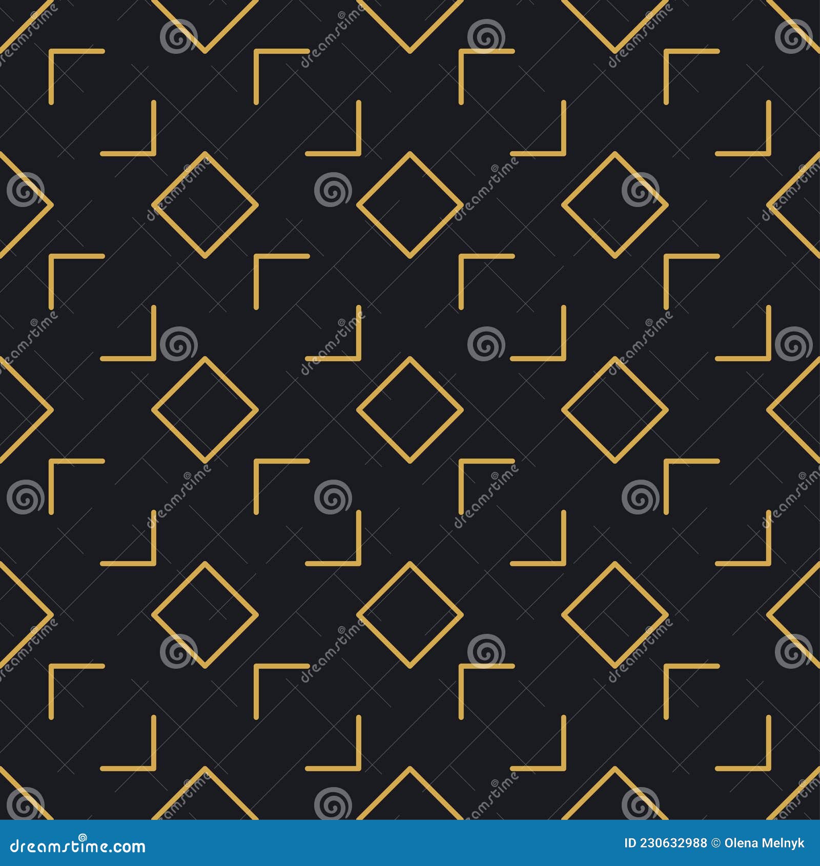 Abstract Seamless Geometric Gold Linear Pattern for Packaging, Design ...