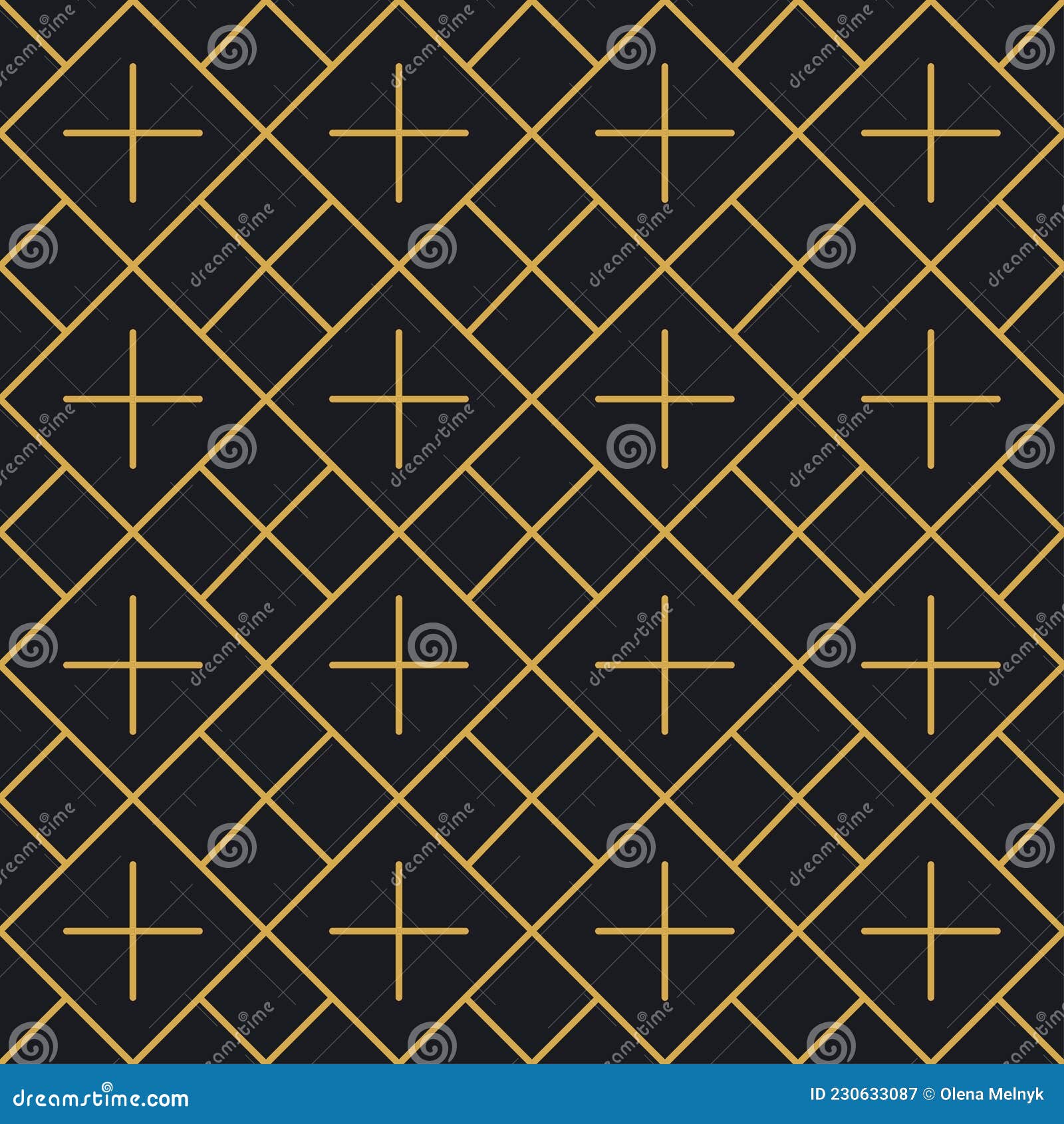 Abstract Seamless Geometric Gold Linear Pattern for Packaging, Design ...