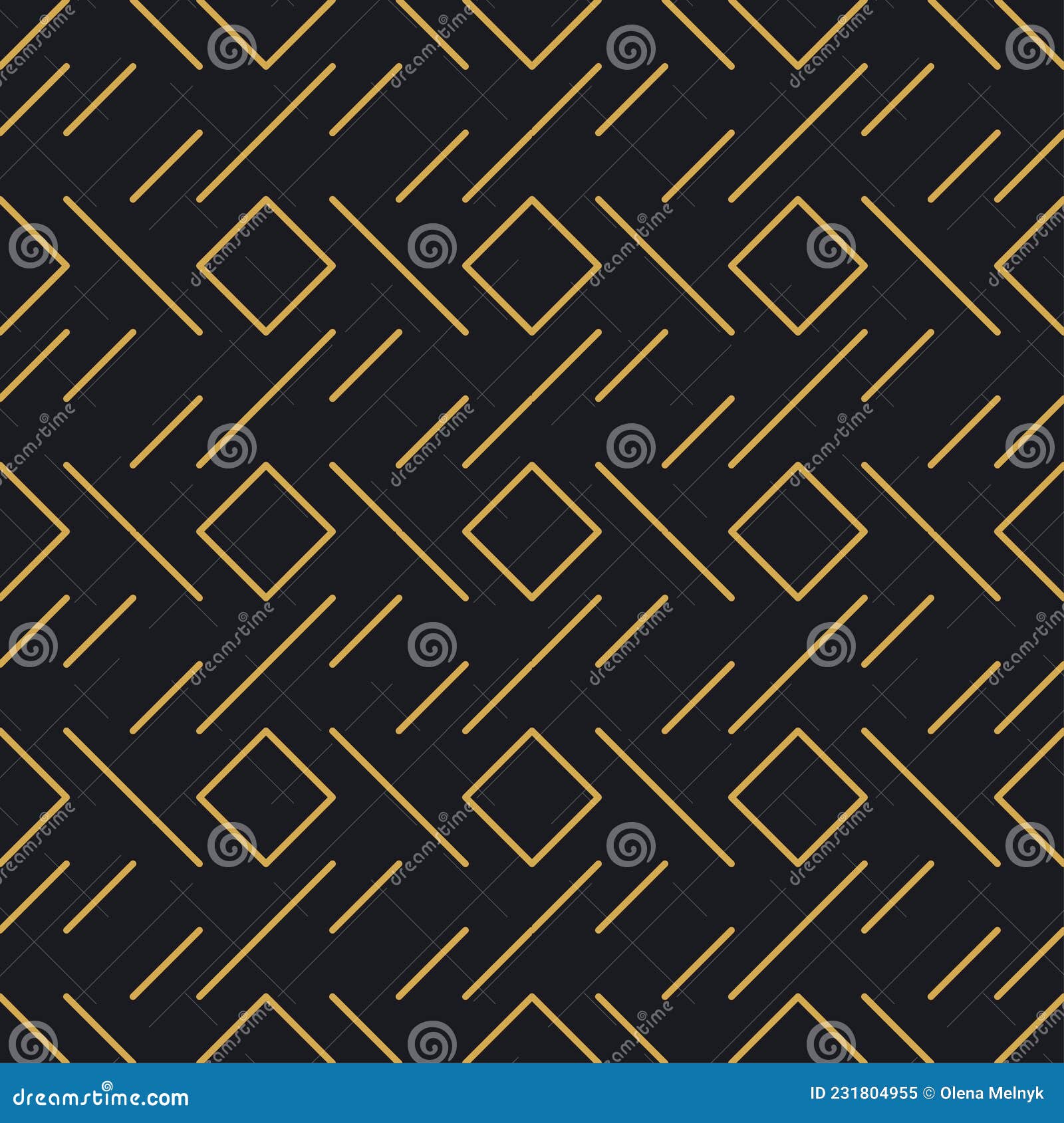 Abstract Seamless Geometric Gold Linear Pattern for Packaging, Design ...