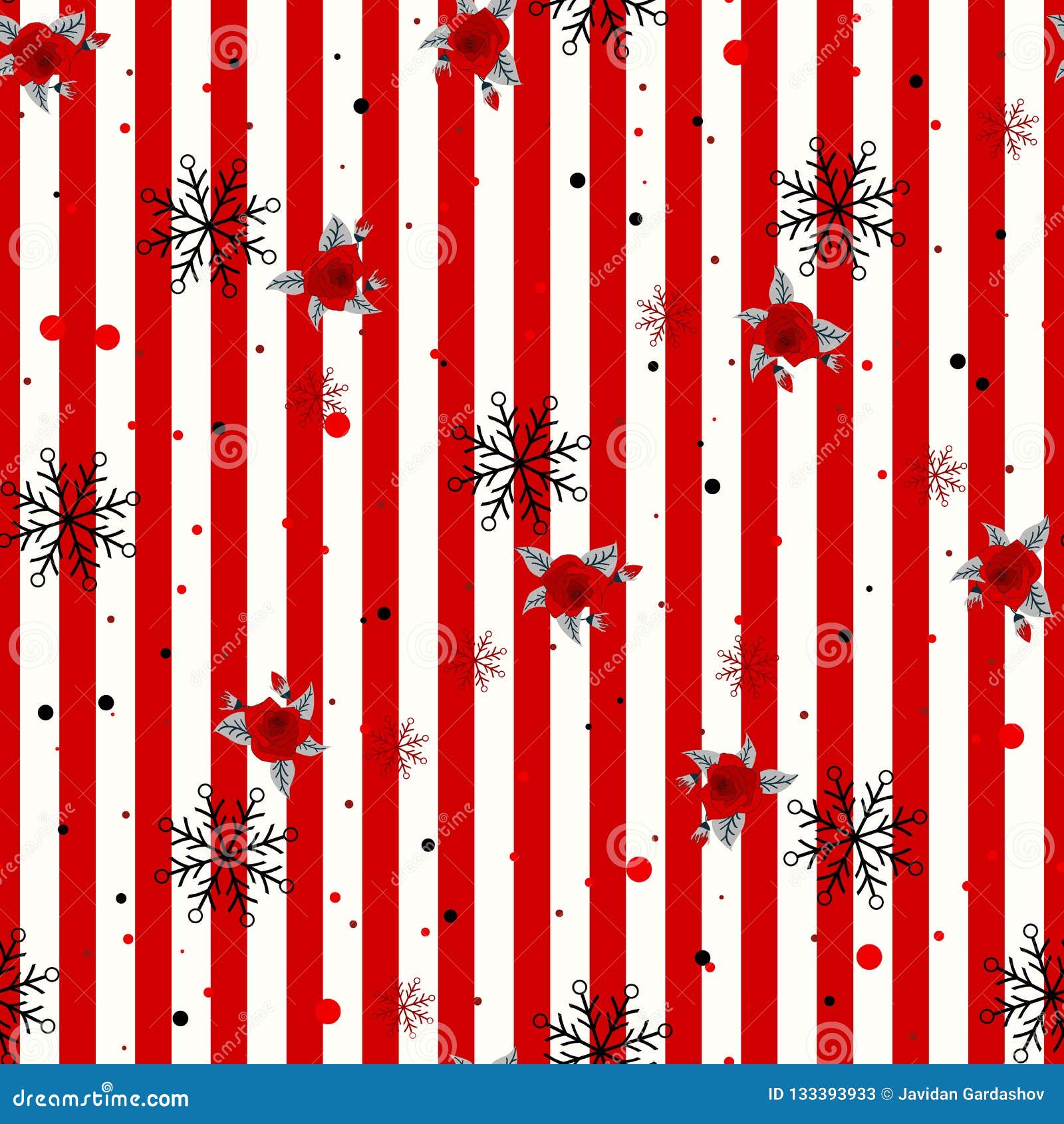 Abstract Seamless Geometric Horizontal Striped Pattern with Red and ...