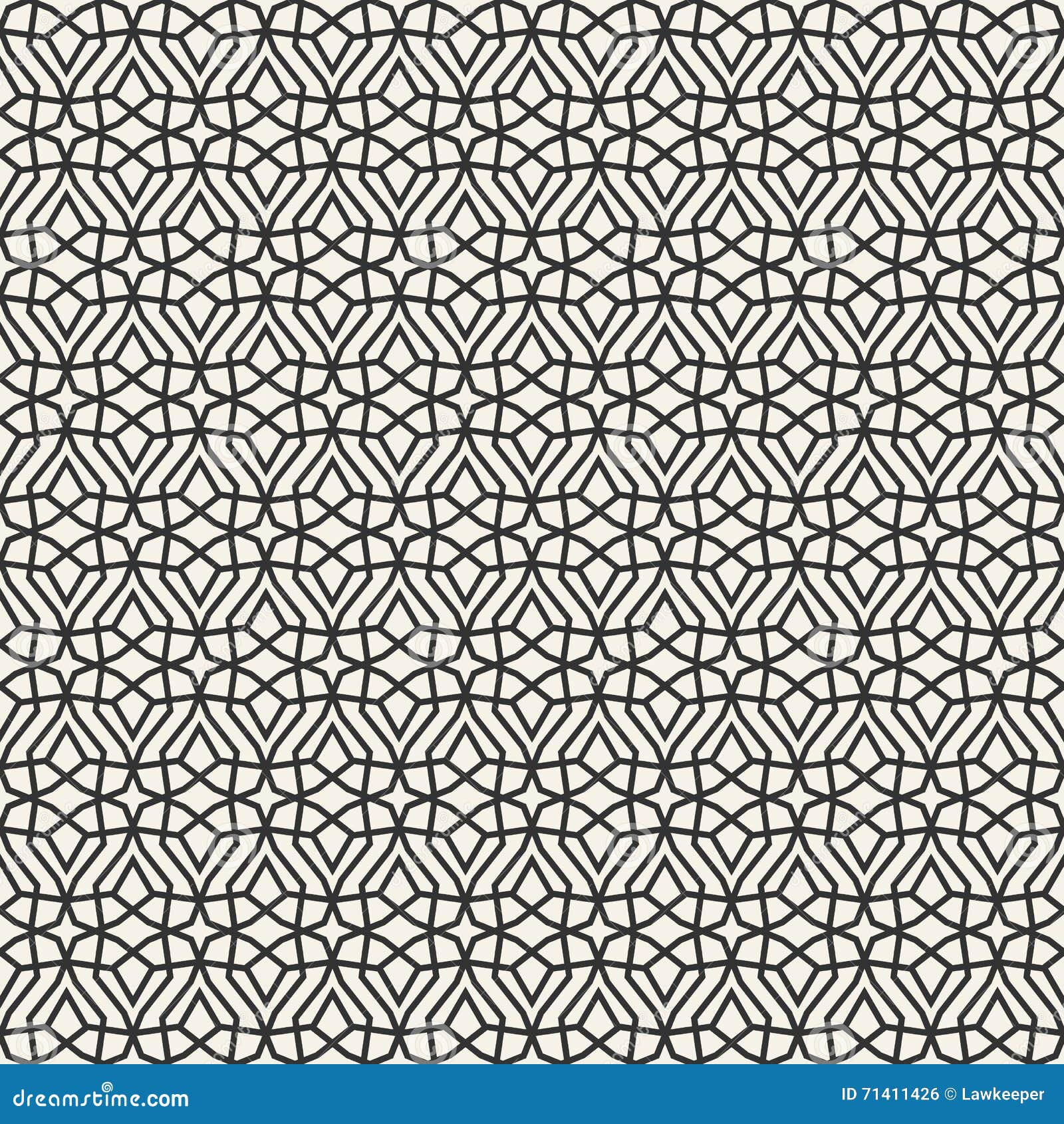 Abstract Seamless Geometric Islamic Wallpaper Pattern Stock Vector ...