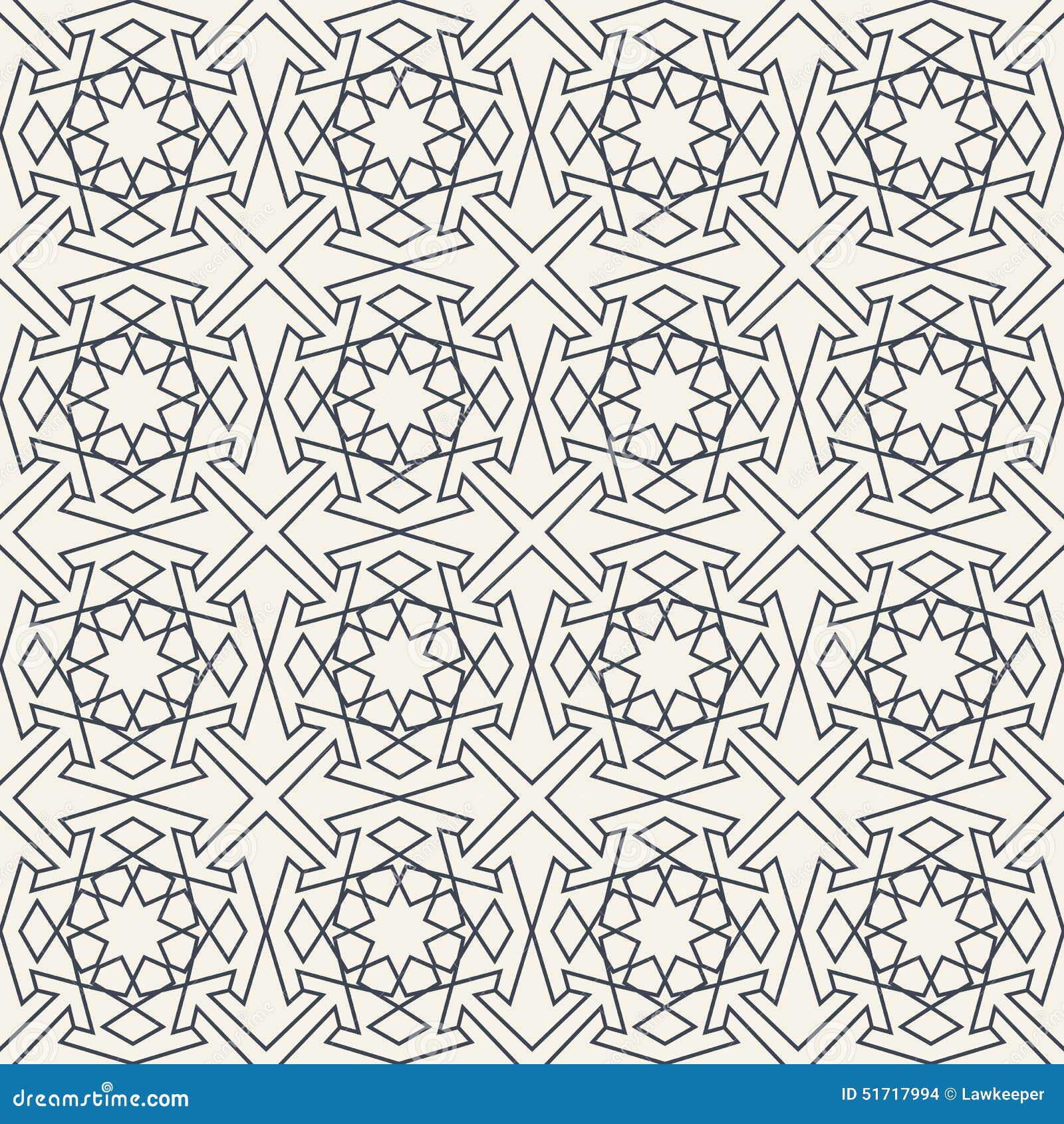 Abstract Seamless Geometric Islamic Wallpaper Pattern Stock Vector ...