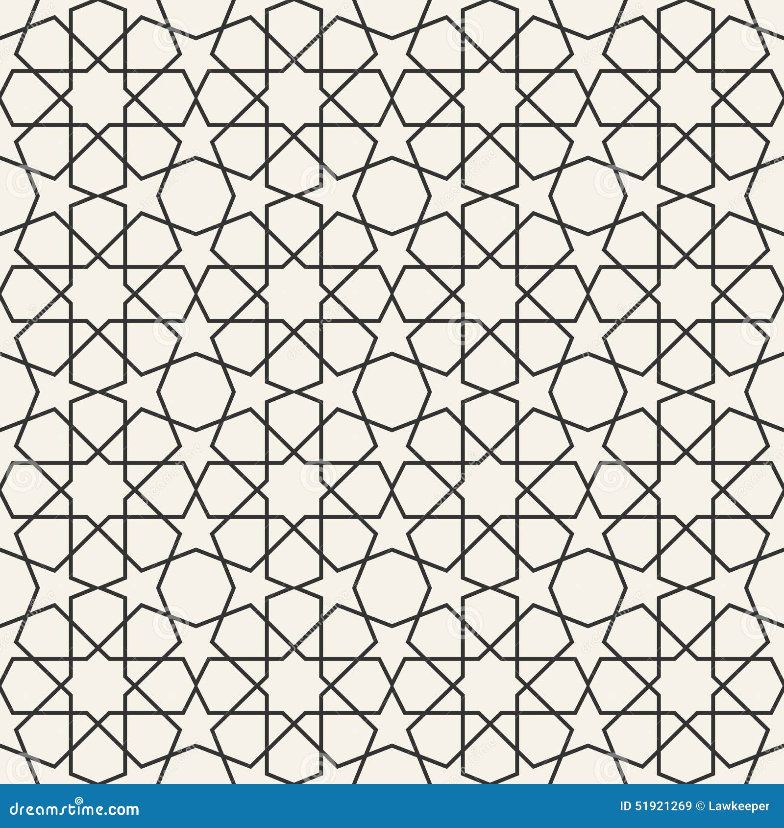 Abstract Seamless Geometric Islamic Wallpaper Pattern Stock Vector ...