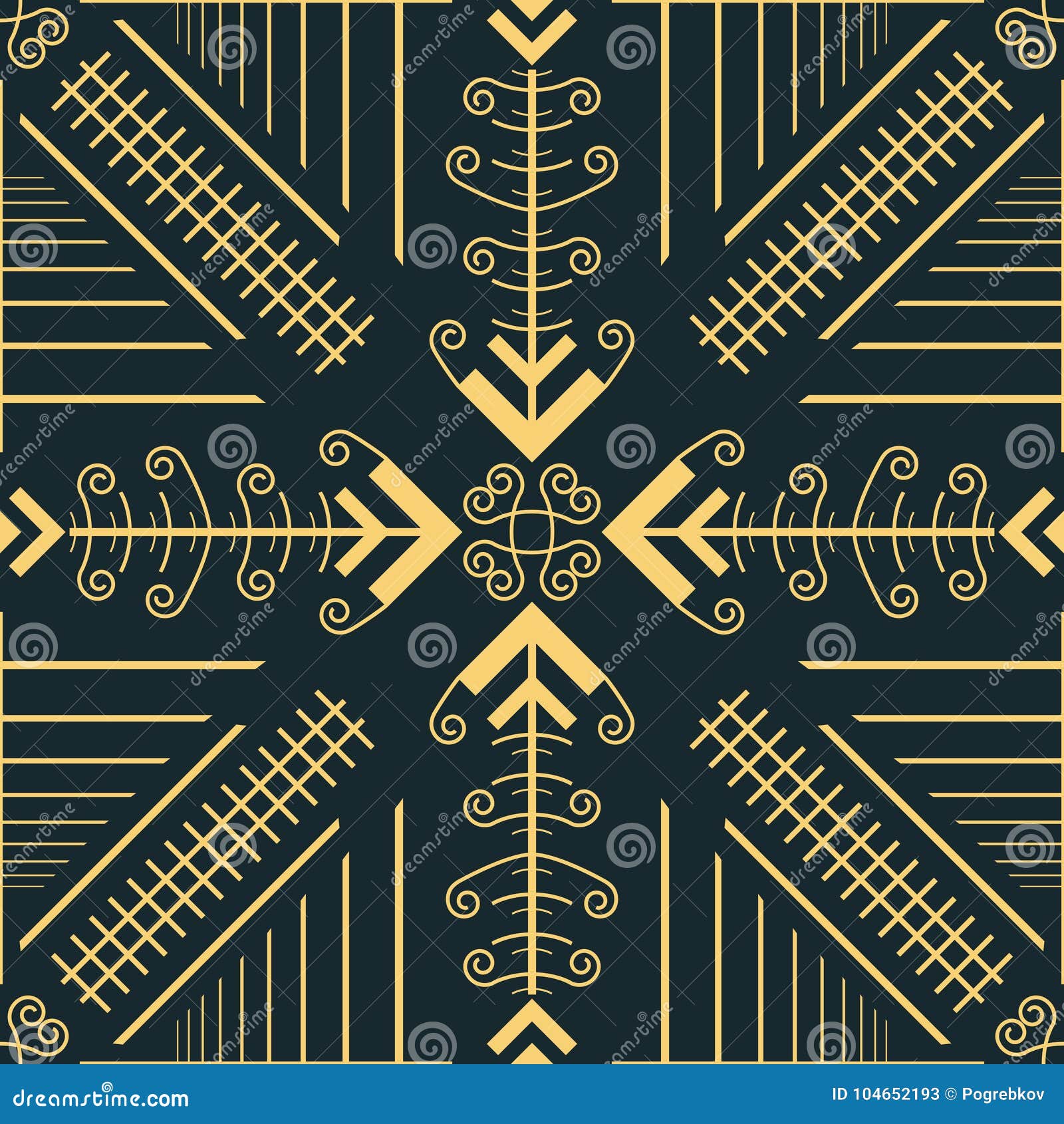 Seamless Pattern of Convergent Openwork Arrow Shapes Stock Vector ...