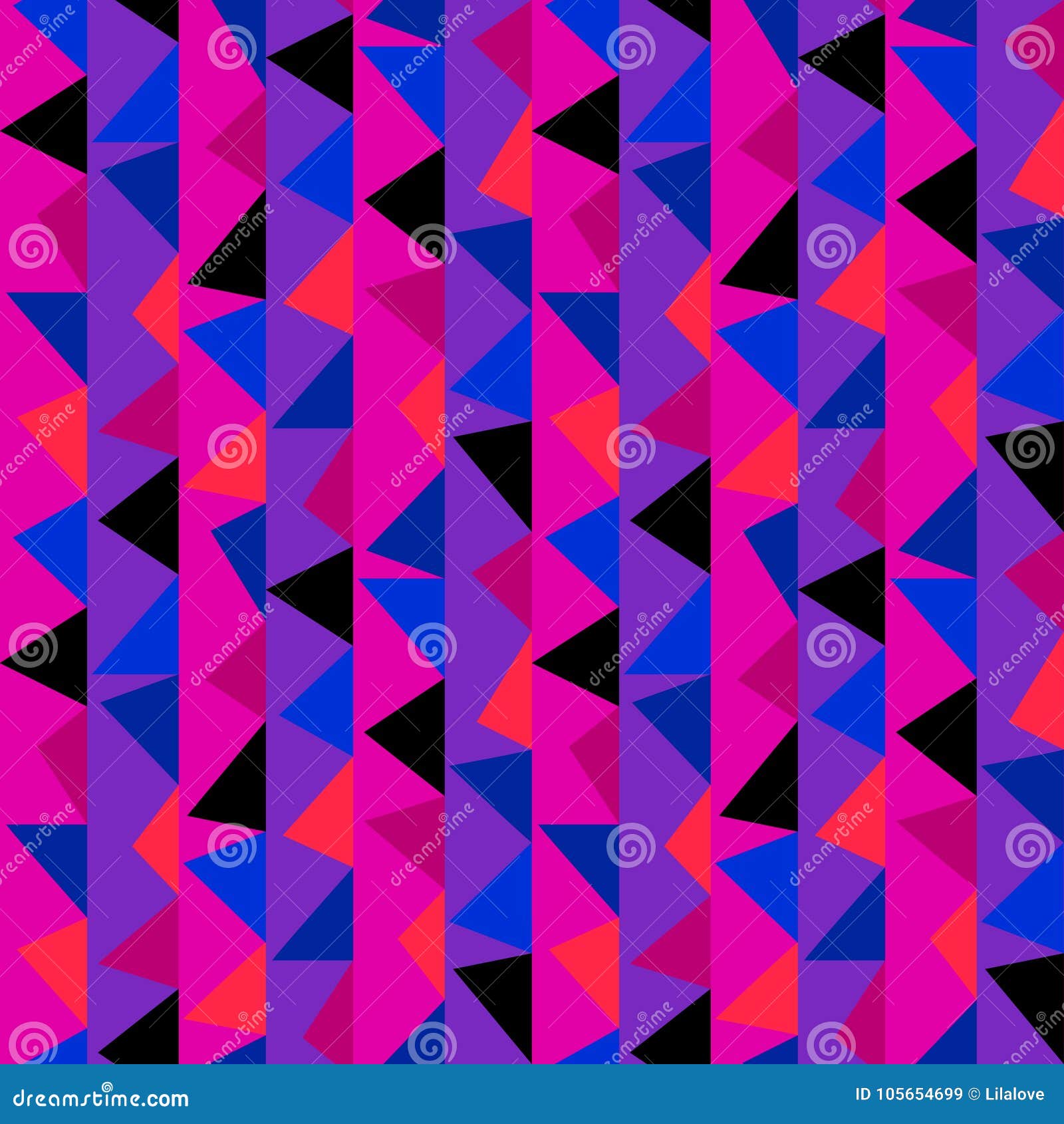 Seamless Geometric Pattern with Neon Color Stock Vector - Illustration ...