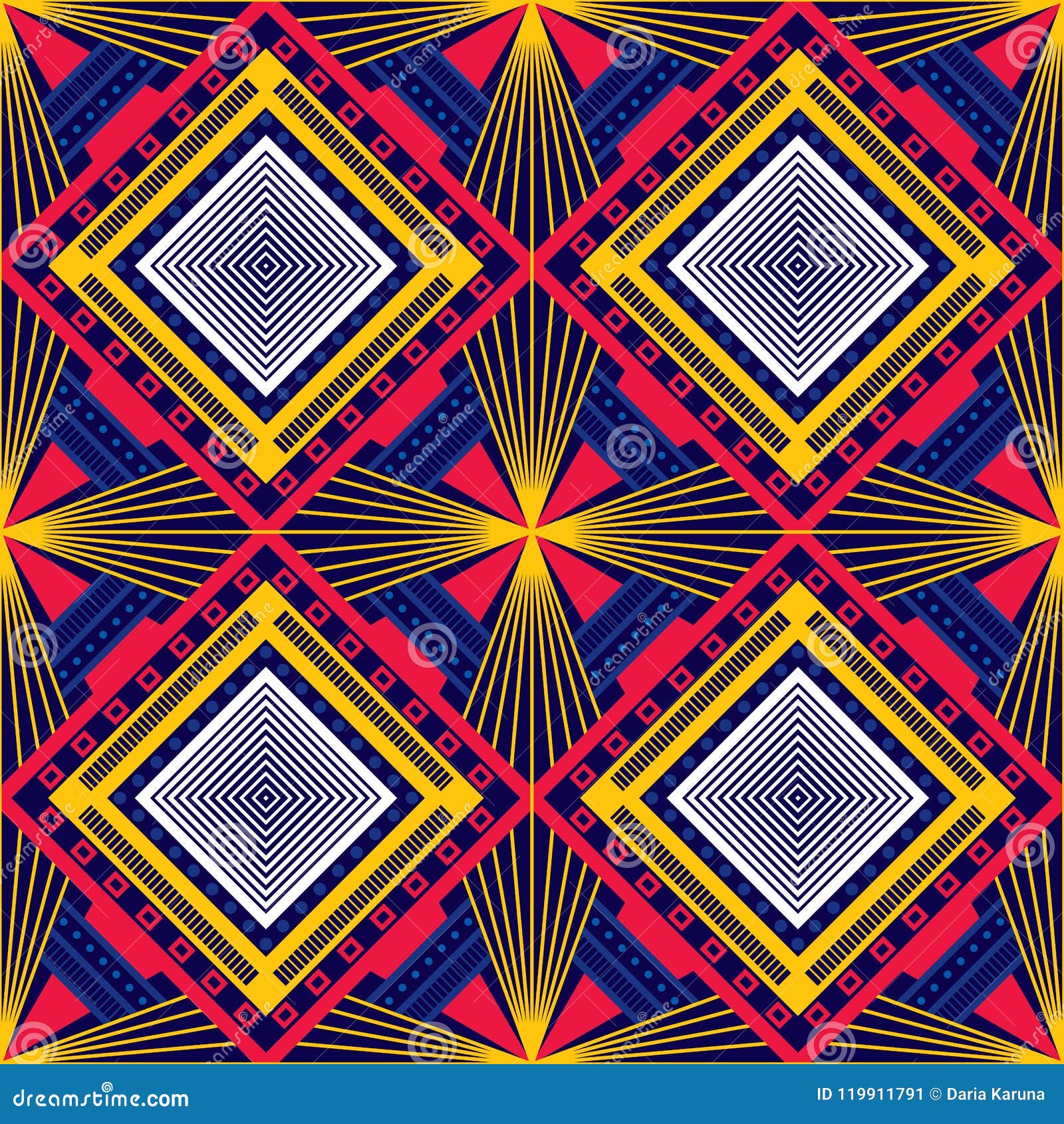 Abstract Seamless Geometric Pattern. Optical Illusion of Image Depth ...