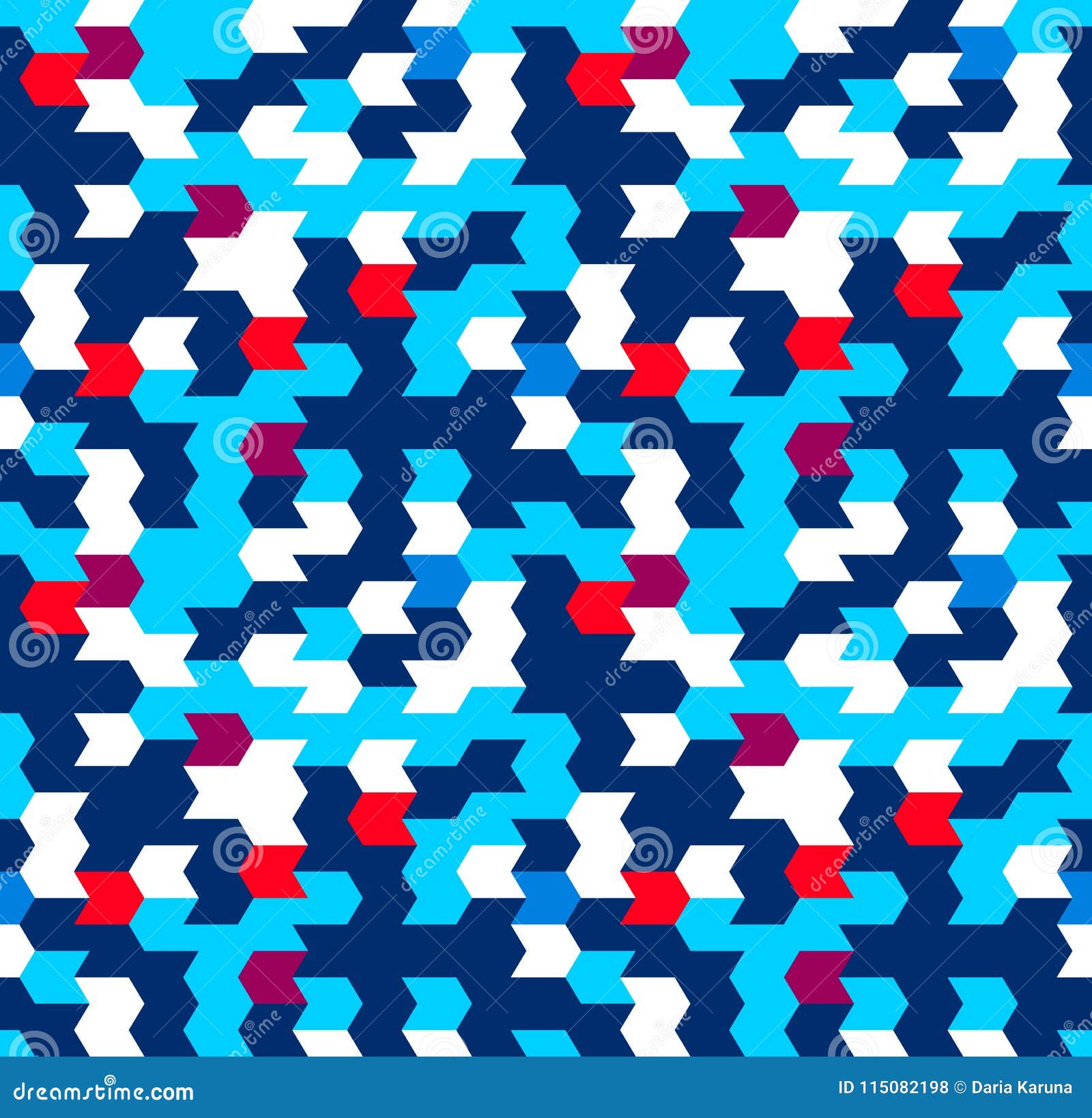 Abstract Seamless Geometric Pattern. Optical Illusion of Motion Stock ...