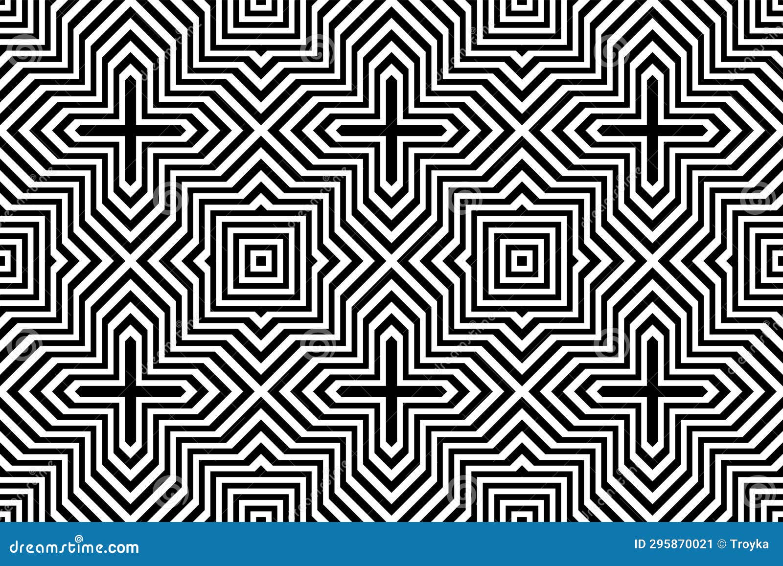 Abstract Seamless Geometric Pattern. Striped Lines Black and White ...