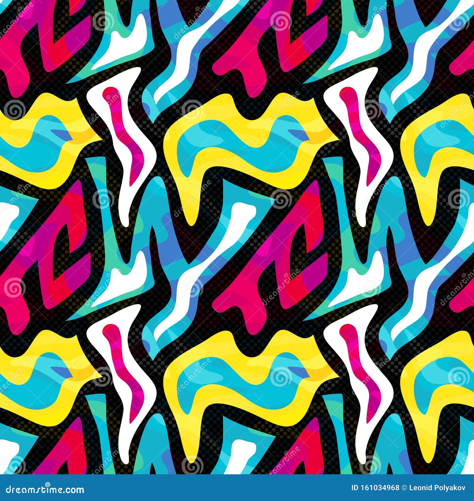 Abstract Seamless Geometric Pattern with Urban Elements, Scuffed, Drops ...