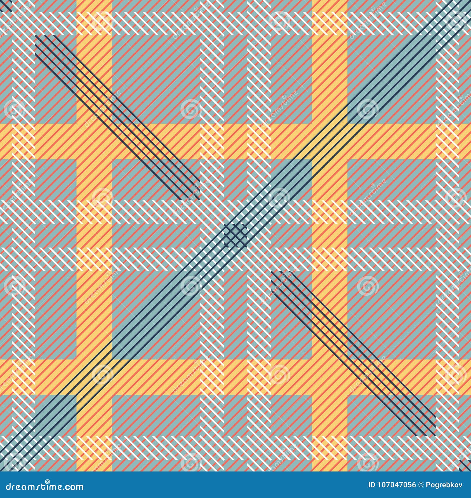Seamless Checkered Vector Print of Diagonal Lines Stock Vector ...